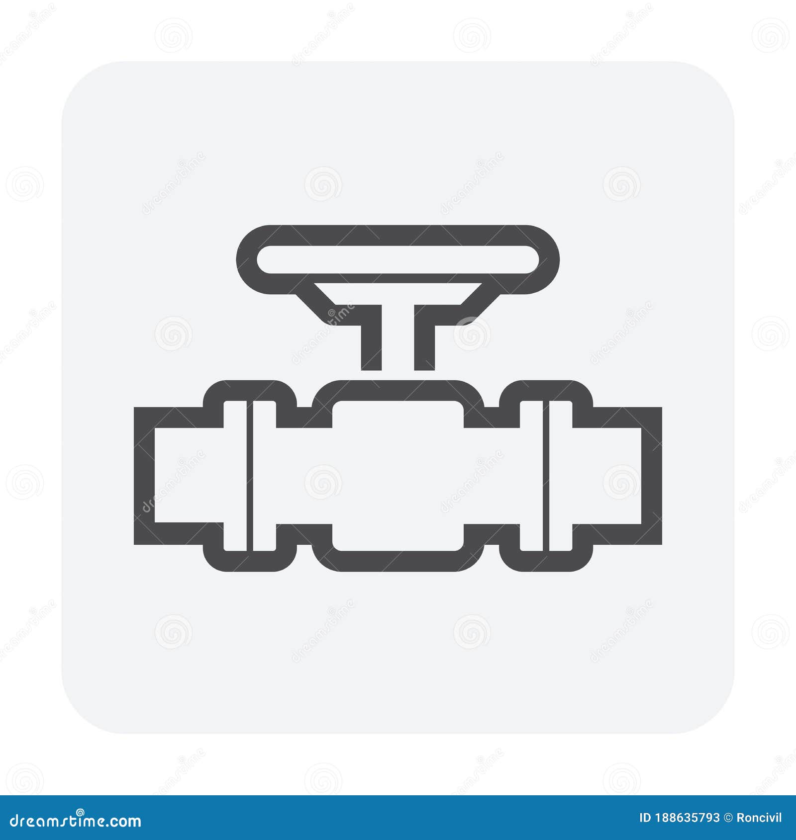 Pipe valve icon stock vector. Illustration of industry - 188635793