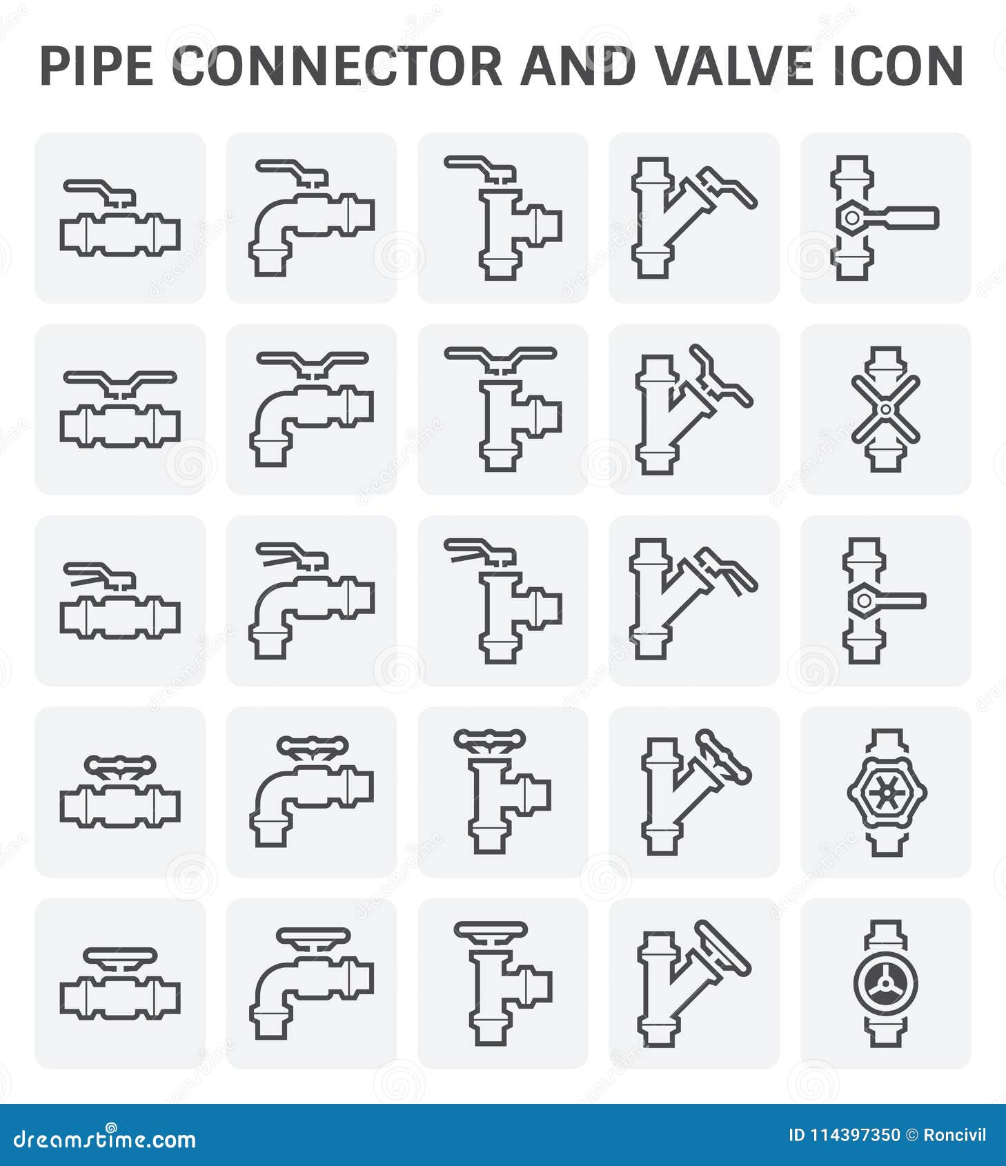 Pipe Connector Icon Vector Illustration | CartoonDealer.com #96140968