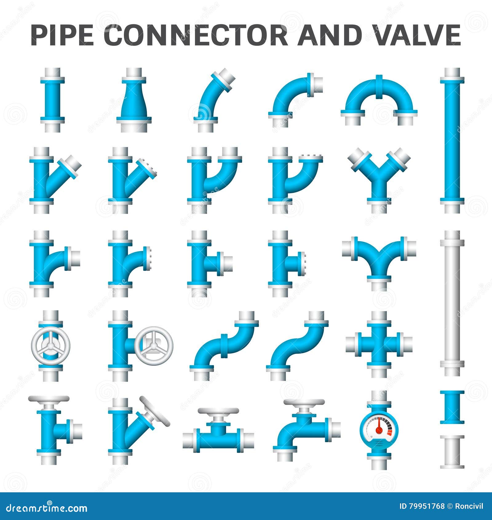Pipe connector vector stock vector. Illustration of isolated - 79951768
