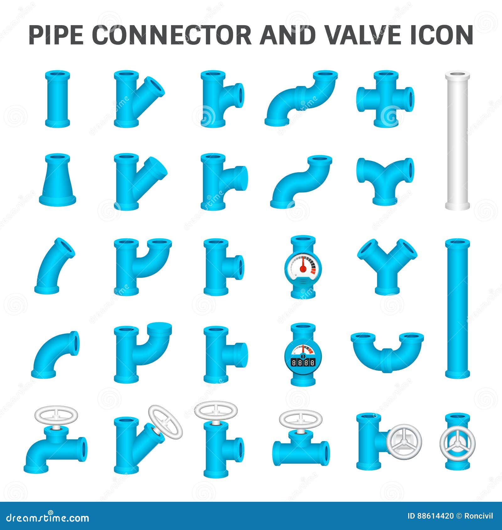 Pipe Connector Icon Vector Illustration | CartoonDealer.com #96140968