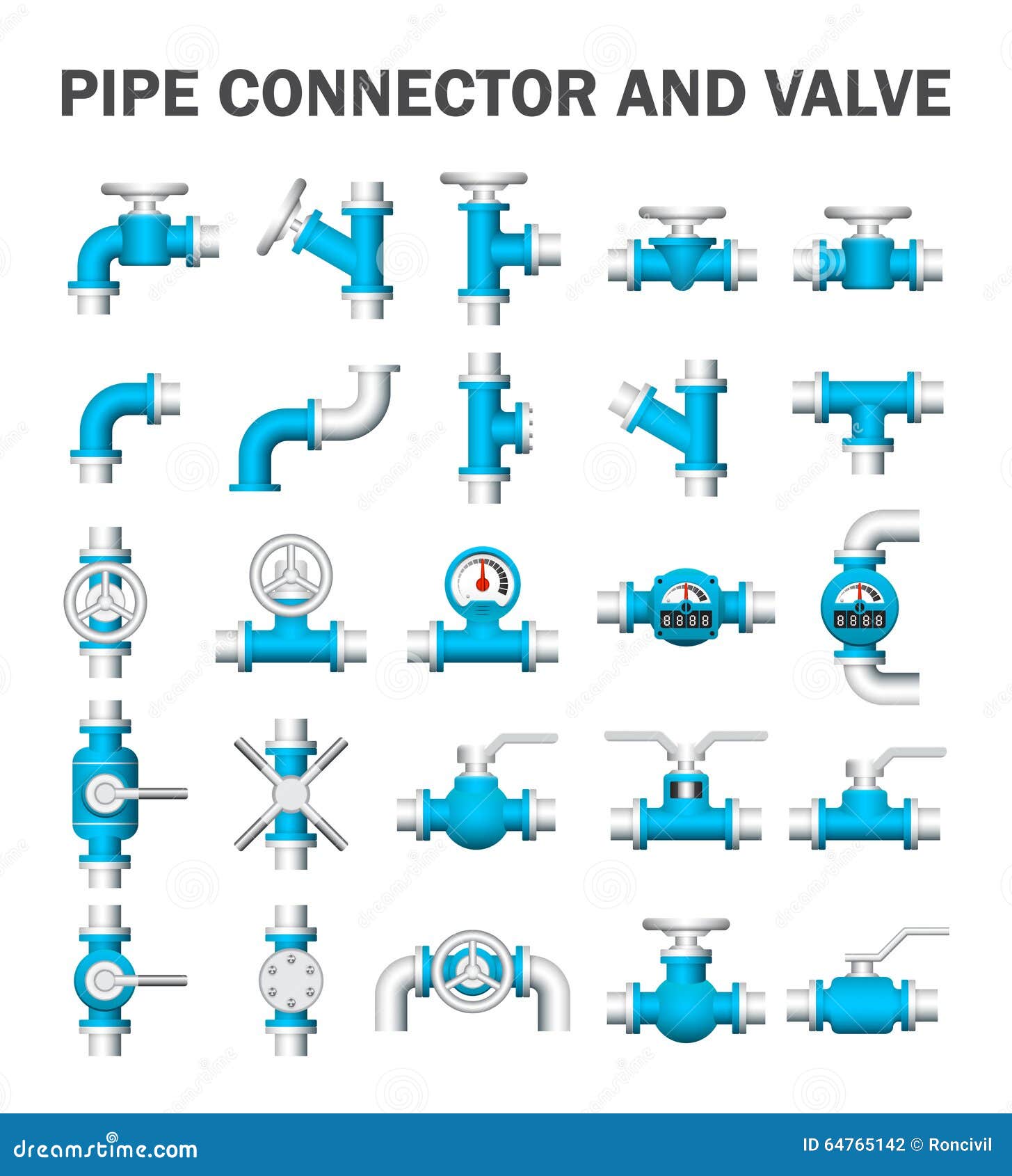 Pipe connector vector stock vector. Illustration of design - 64765142