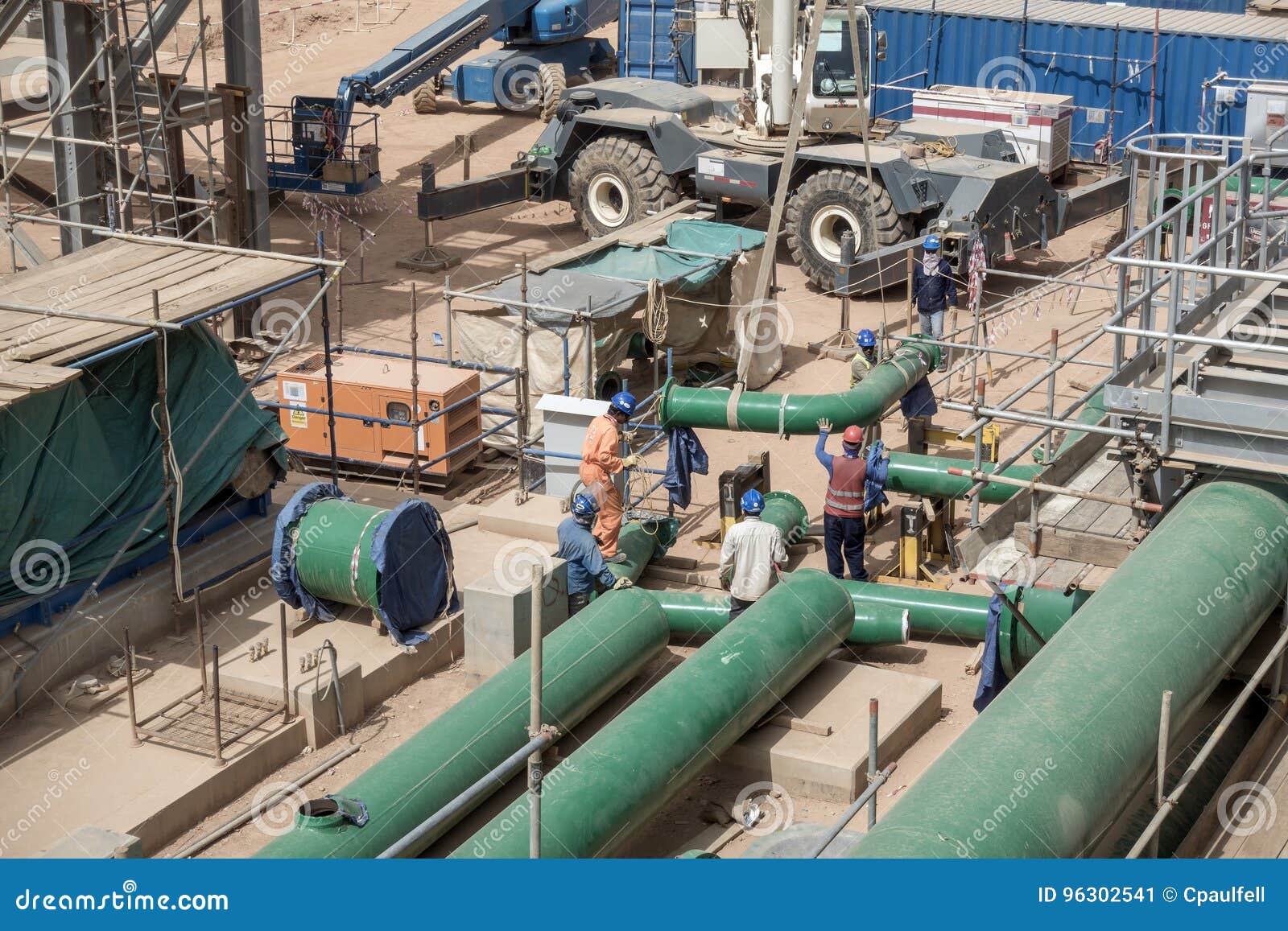 Pipe construction editorial photo. Image of structure - 96302541