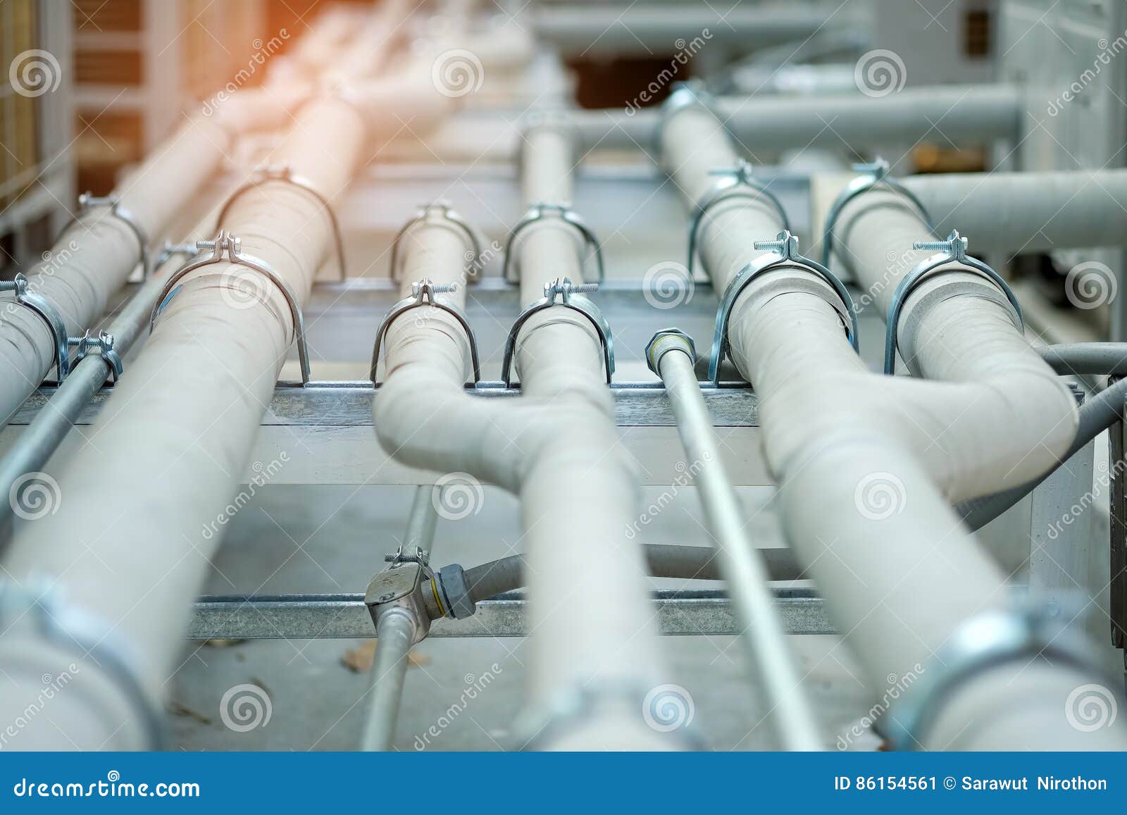 Pipe cooling system. stock image. Image of conditioner - 86154561