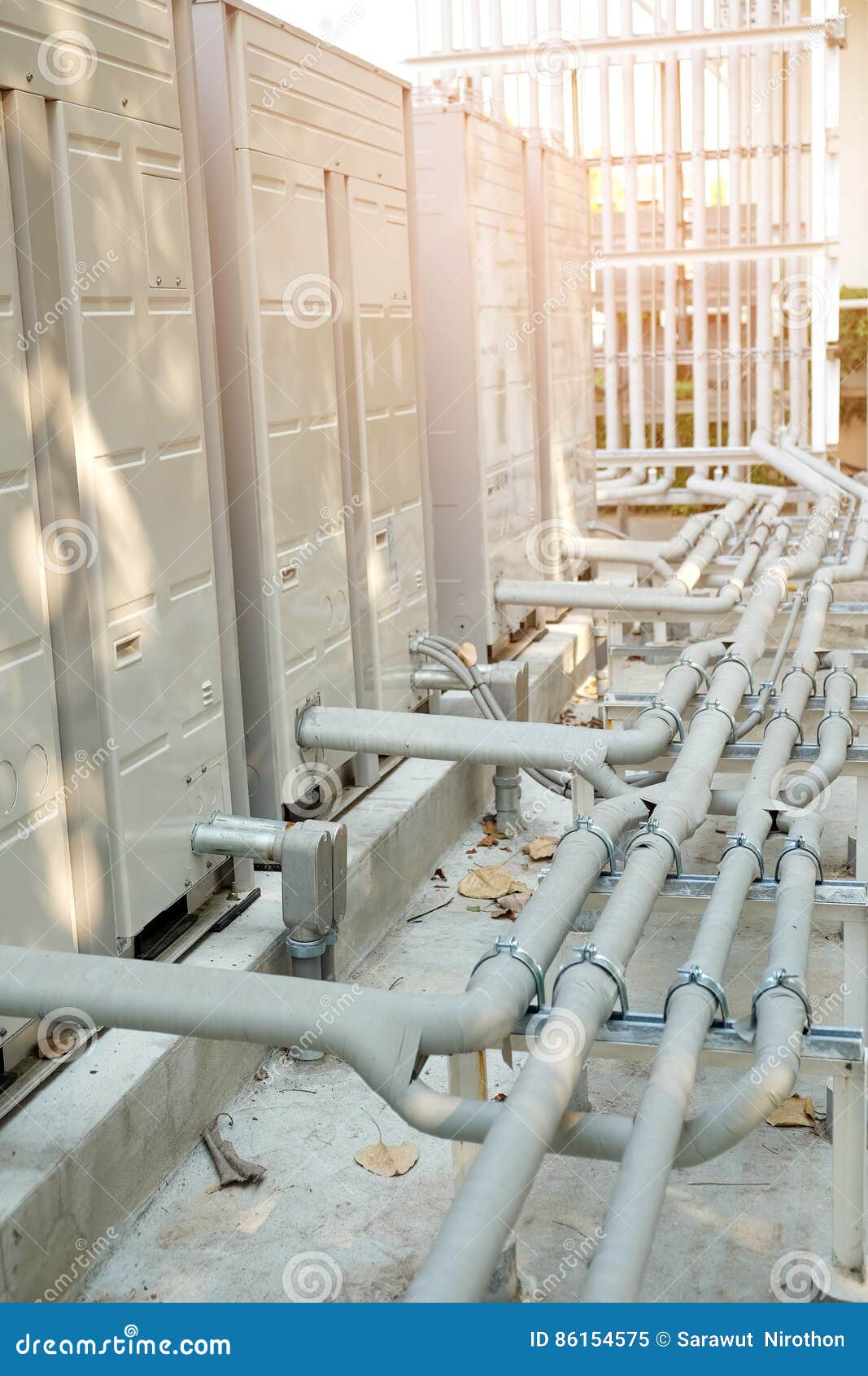 Pipe cooling system. stock image. Image of industrial - 86154575