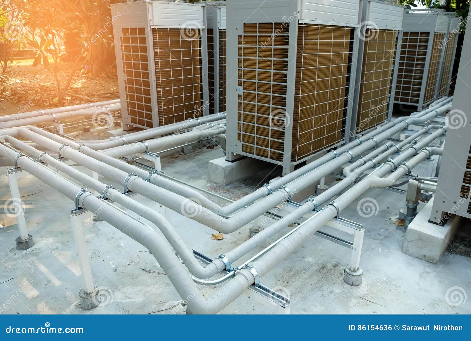 Pipe cooling system. stock photo. Image of control, temperature - 86154636