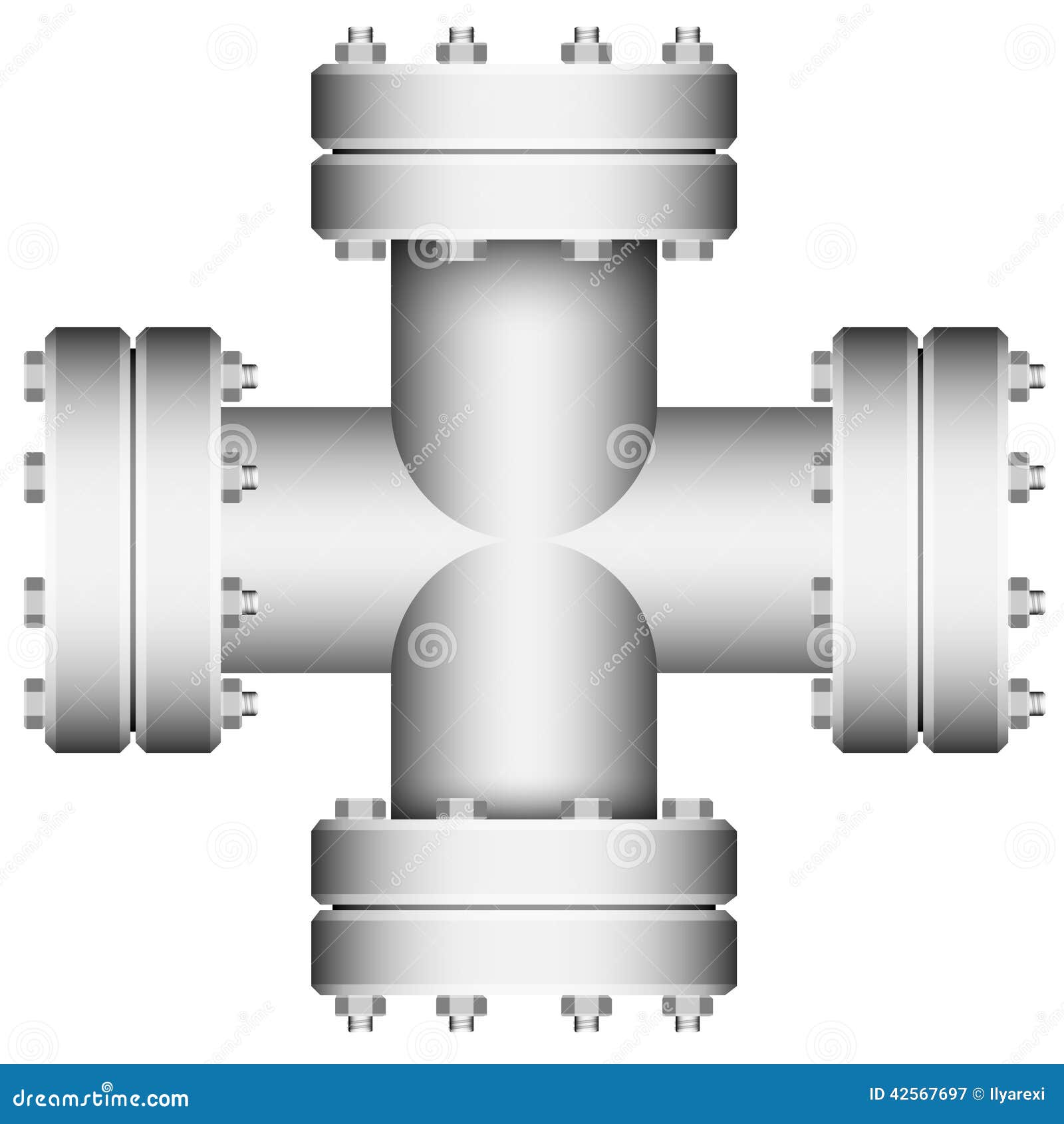 Pipe. Crossings. Connecting Element Stock Illustration - Illustration ...