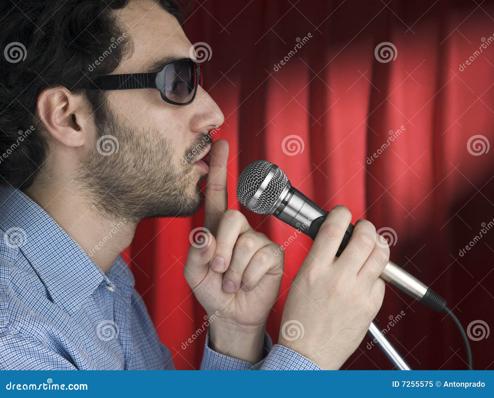 Pipe down stock image. Image of recording, curtain, adult - 7255575
