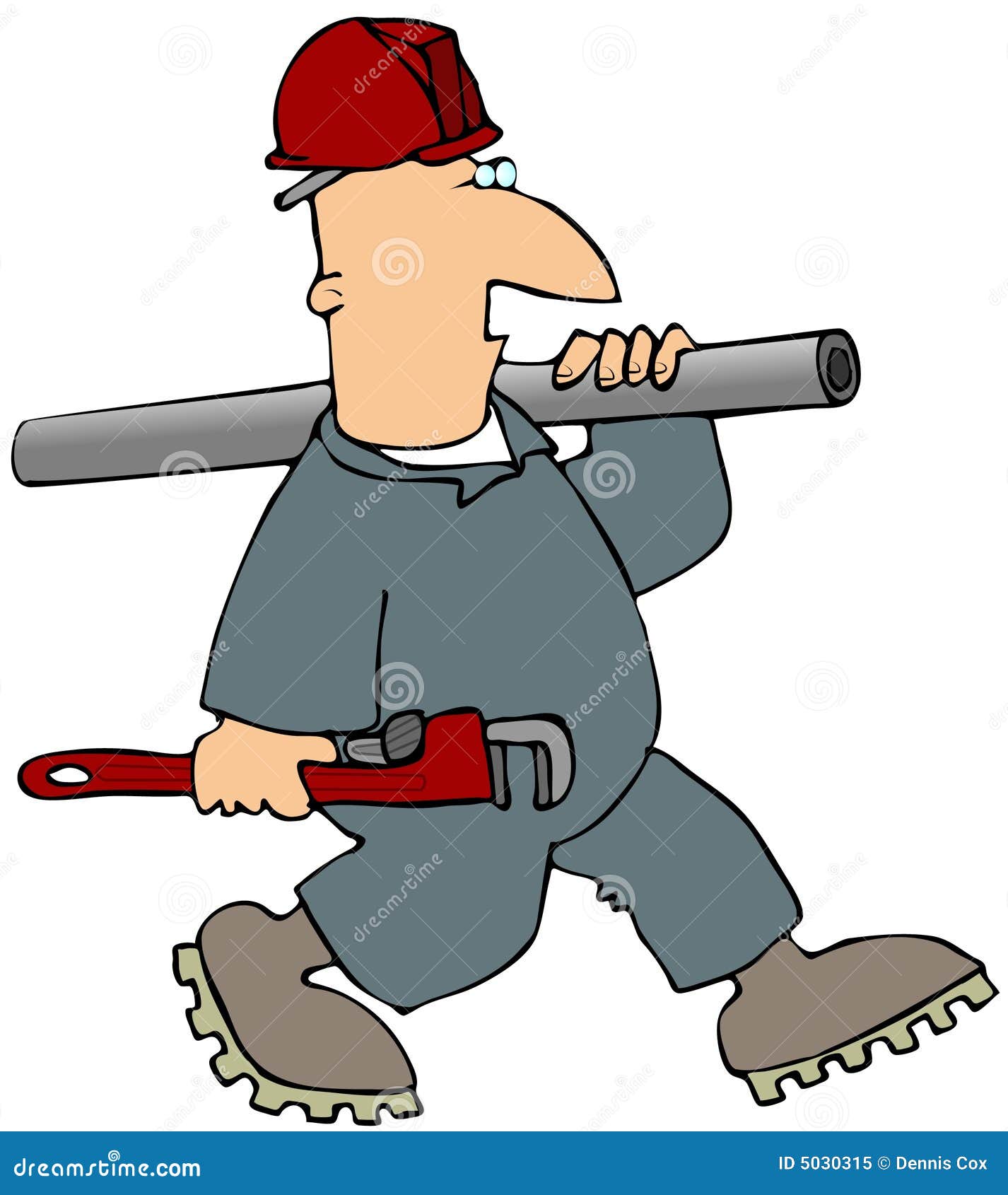 Pipe Fitter stock illustration. Illustration of worker - 5030315