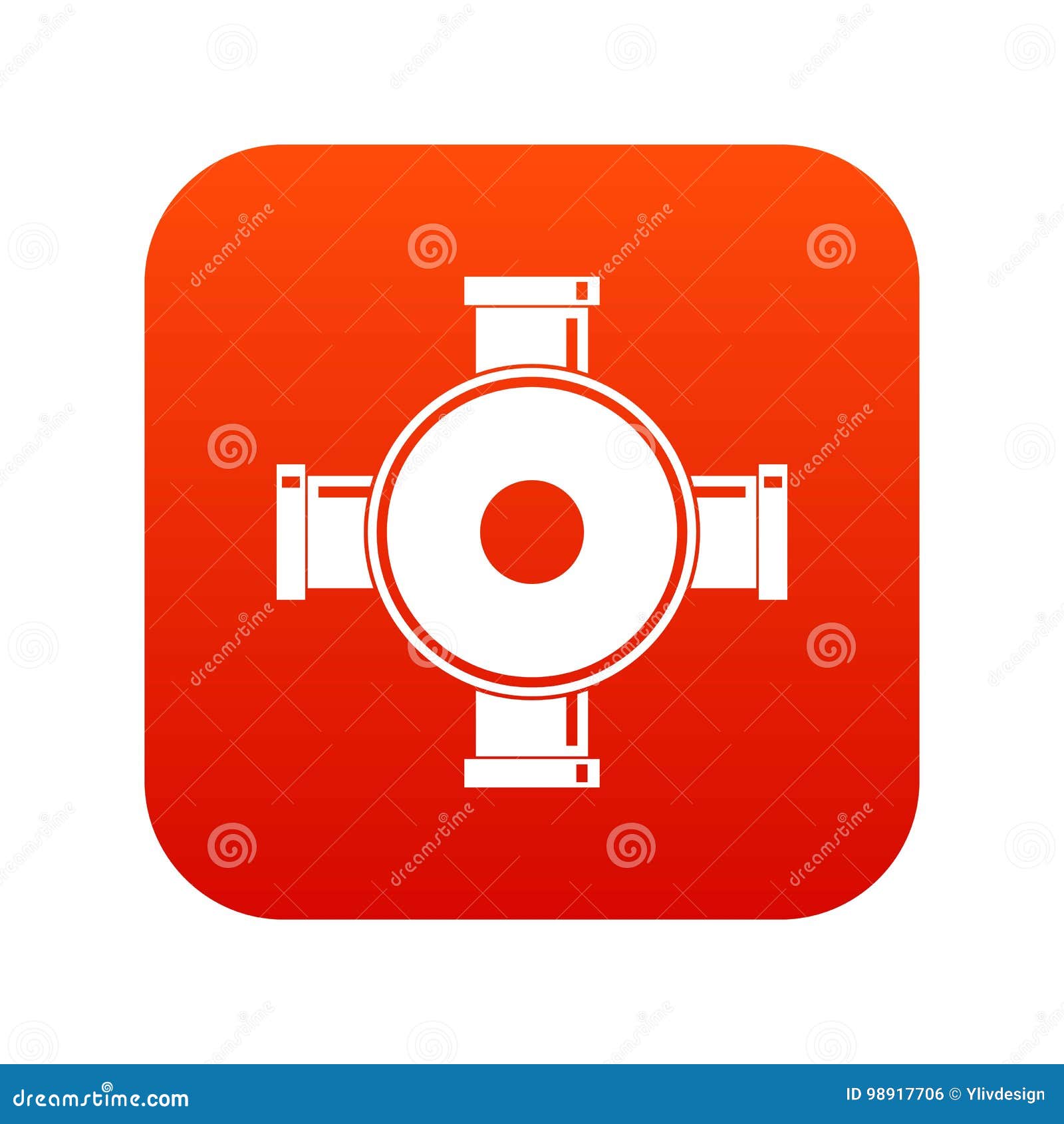 Pipe Fitting Icon Digital Red Stock Vector - Illustration of pieces ...