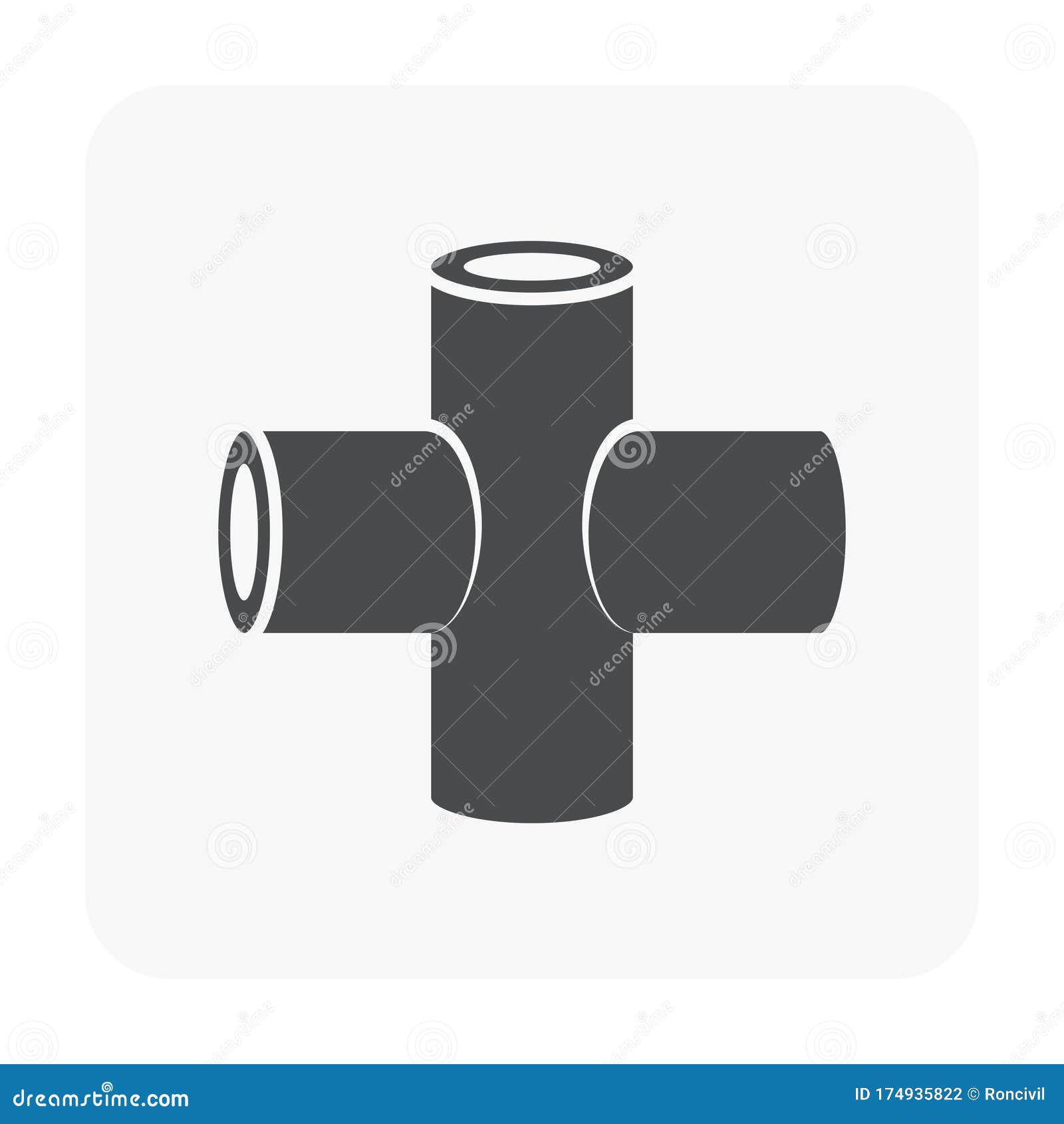 Pipe fitting icon stock vector. Illustration of hose - 174935822