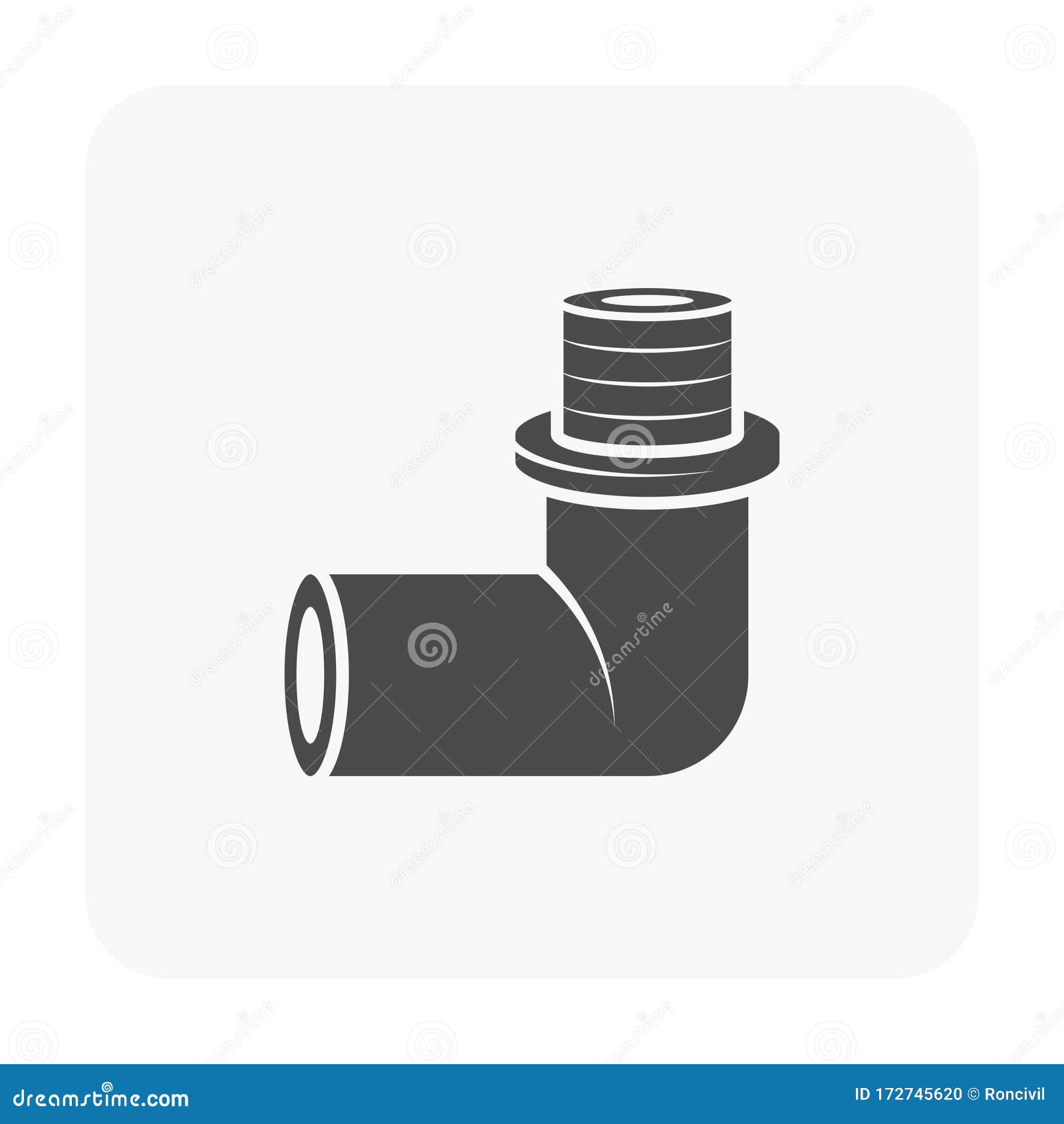 Pipe fitting icon stock vector. Illustration of industry - 172745620