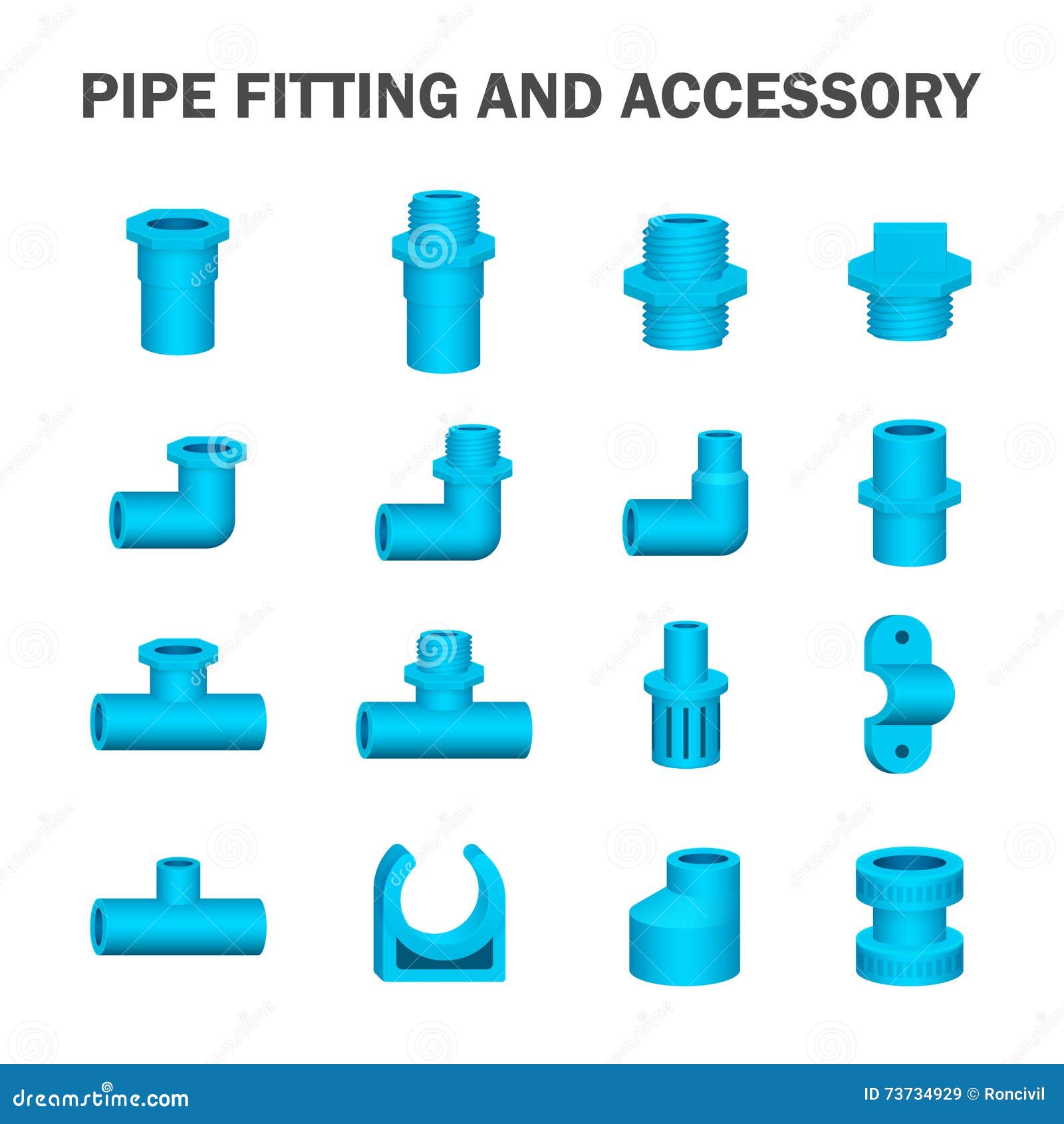 Pipe fitting vector stock vector. Illustration of coupling - 73734929
