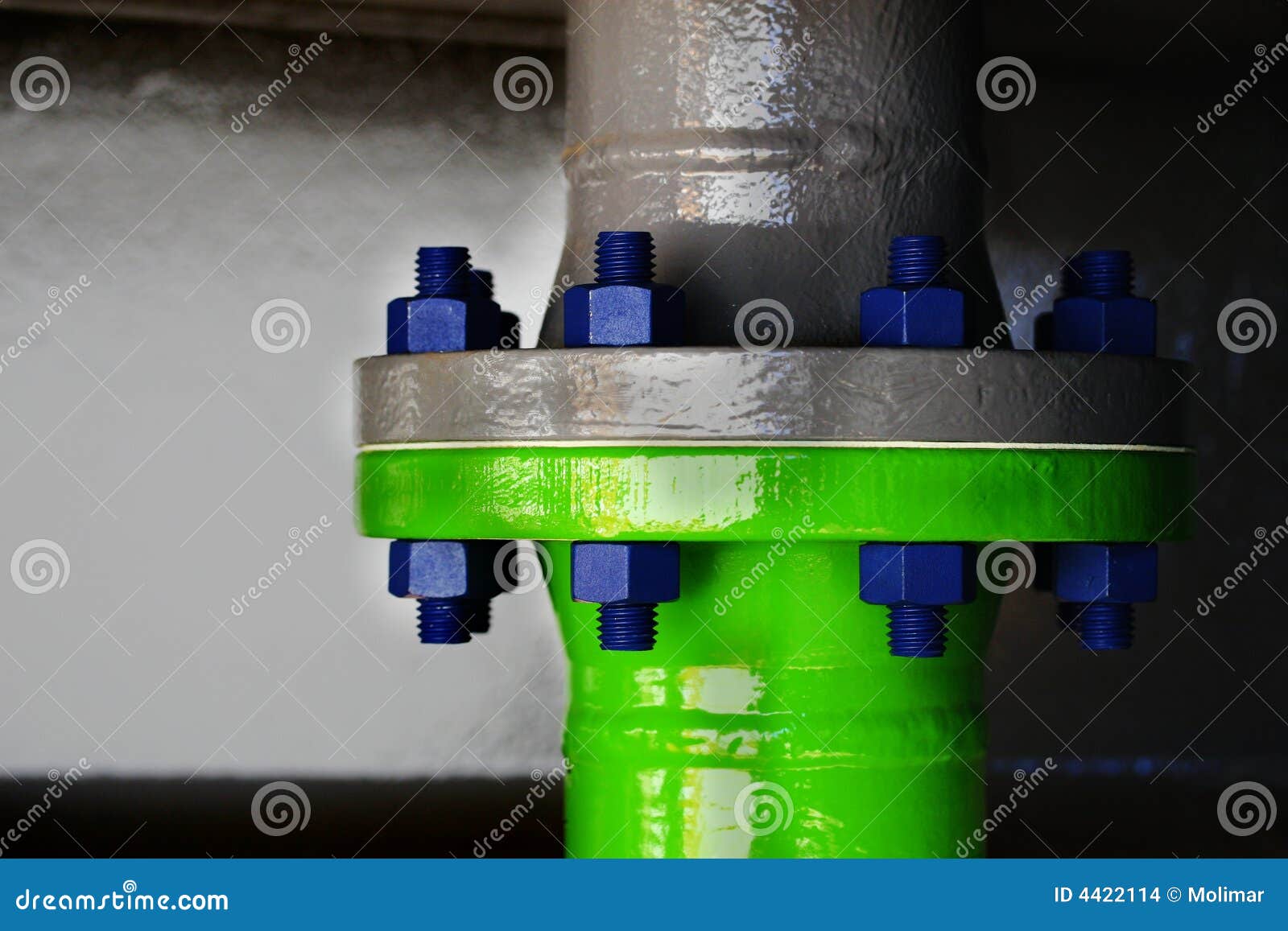 Pipe Flange Connecting Between Pipe And Water Tank Stock Image ...