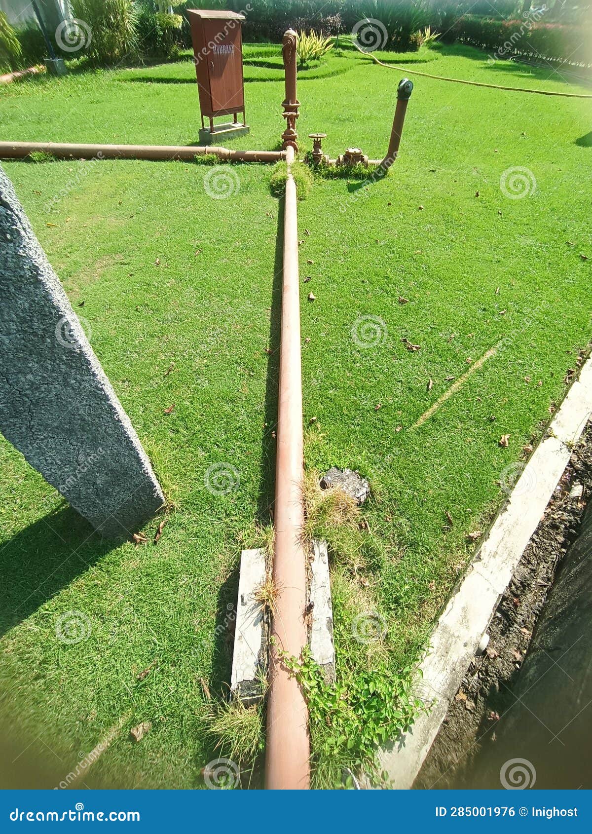 Pipe on a gress stock photo. Image of pipe, elbow, gress - 285001976