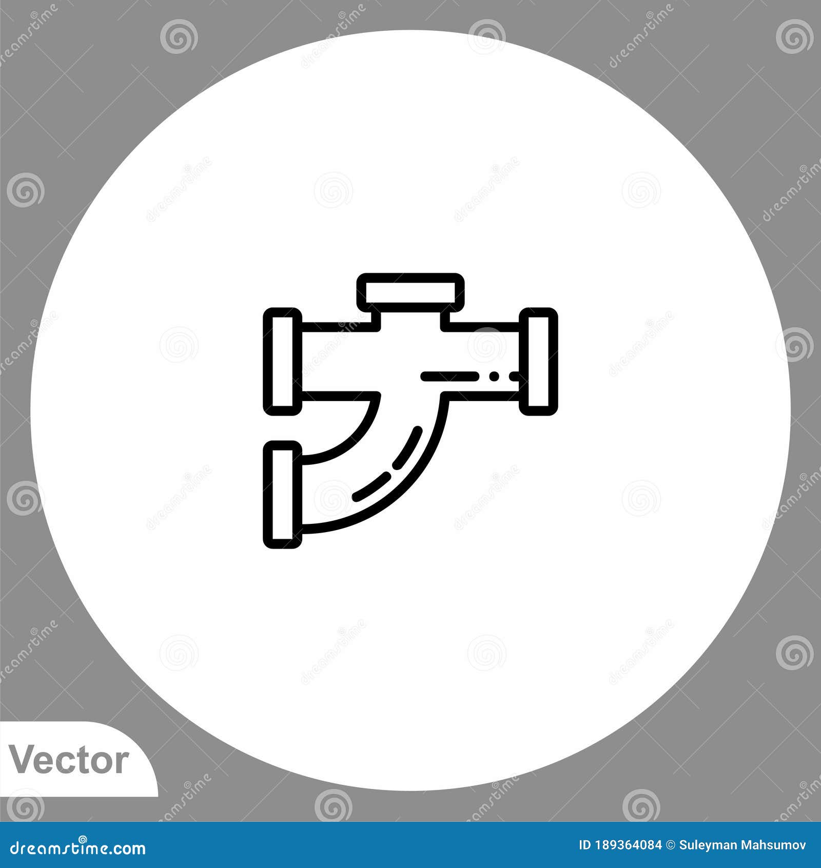 Pipe Vector Icon Sign Symbol Stock Vector - Illustration of metal ...