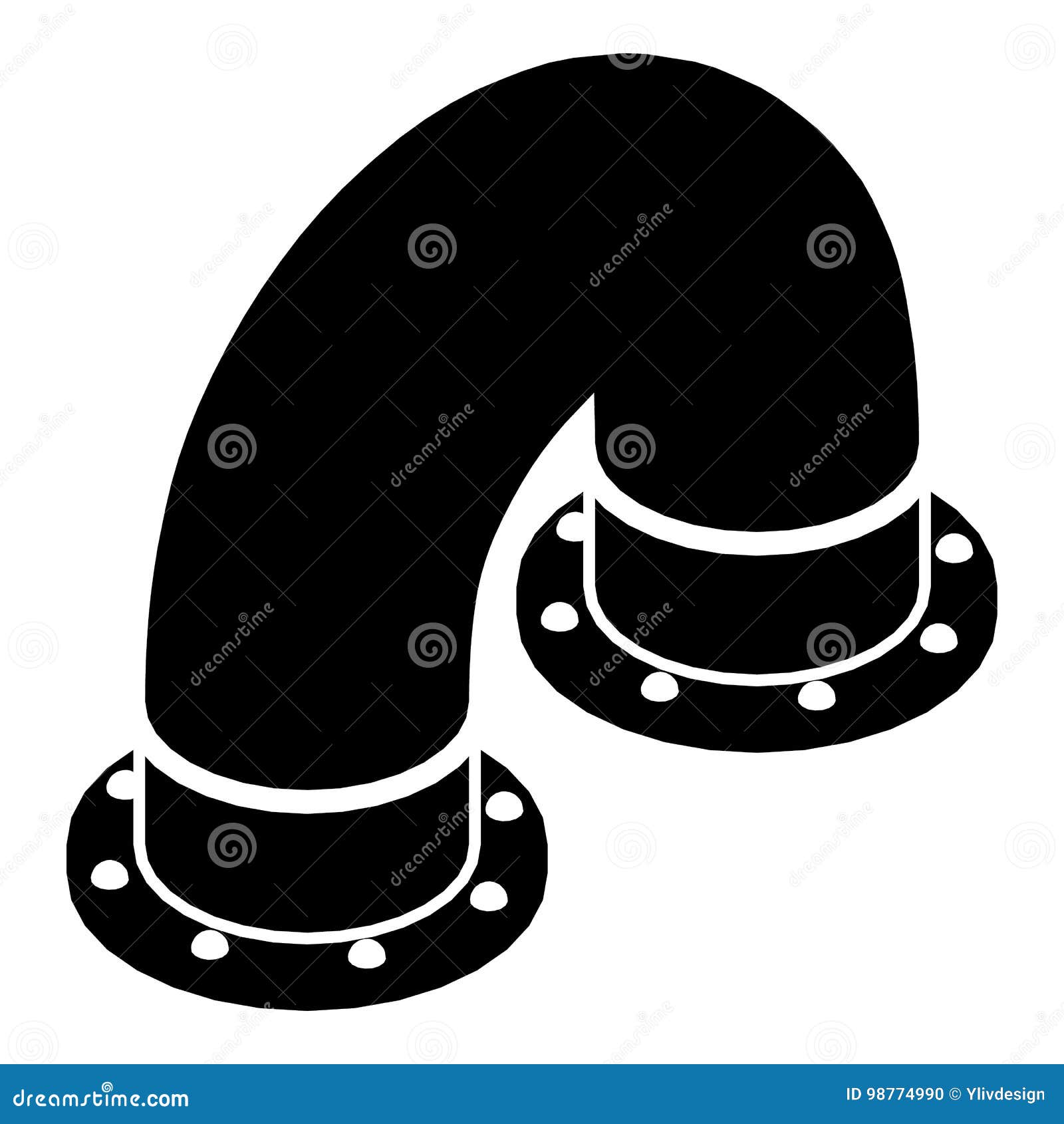 Pipe Icon, Simple Black Style Stock Vector - Illustration of service ...