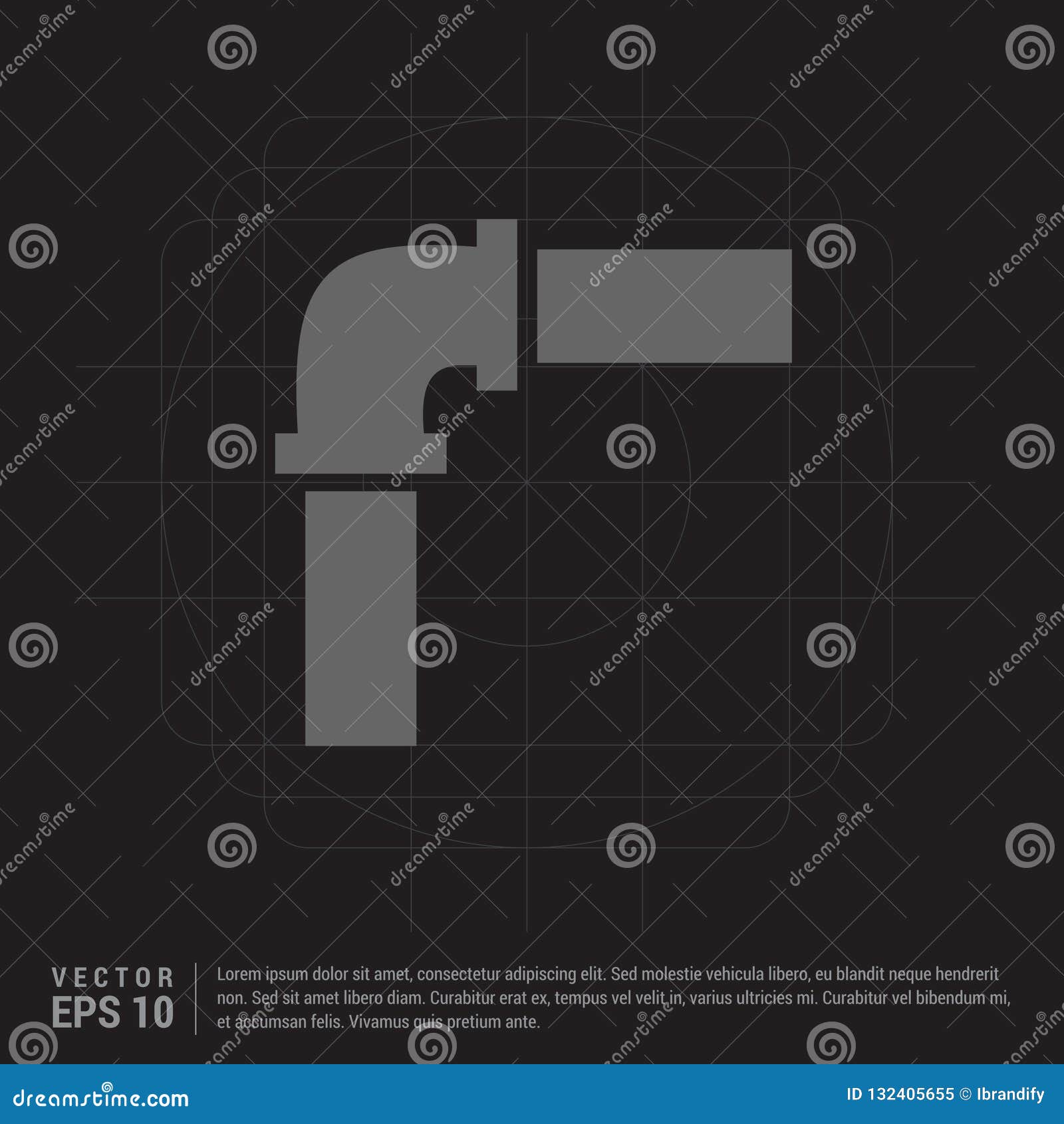 Pipe Icon stock vector. Illustration of parts, drain - 132405655