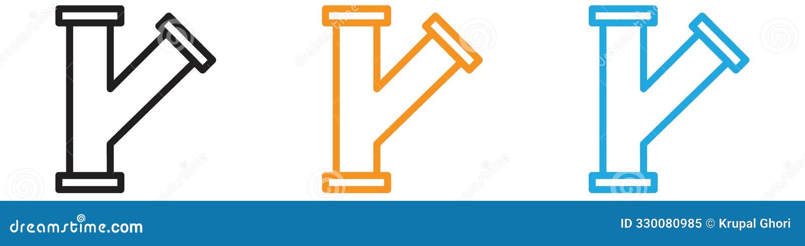 Pipe Vector Logo Set Collection for Web App Ui Stock Illustration ...