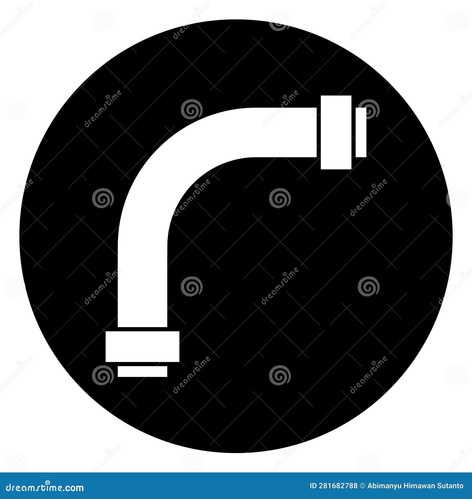 Pipe icon vector stock vector. Illustration of fitting - 281682788