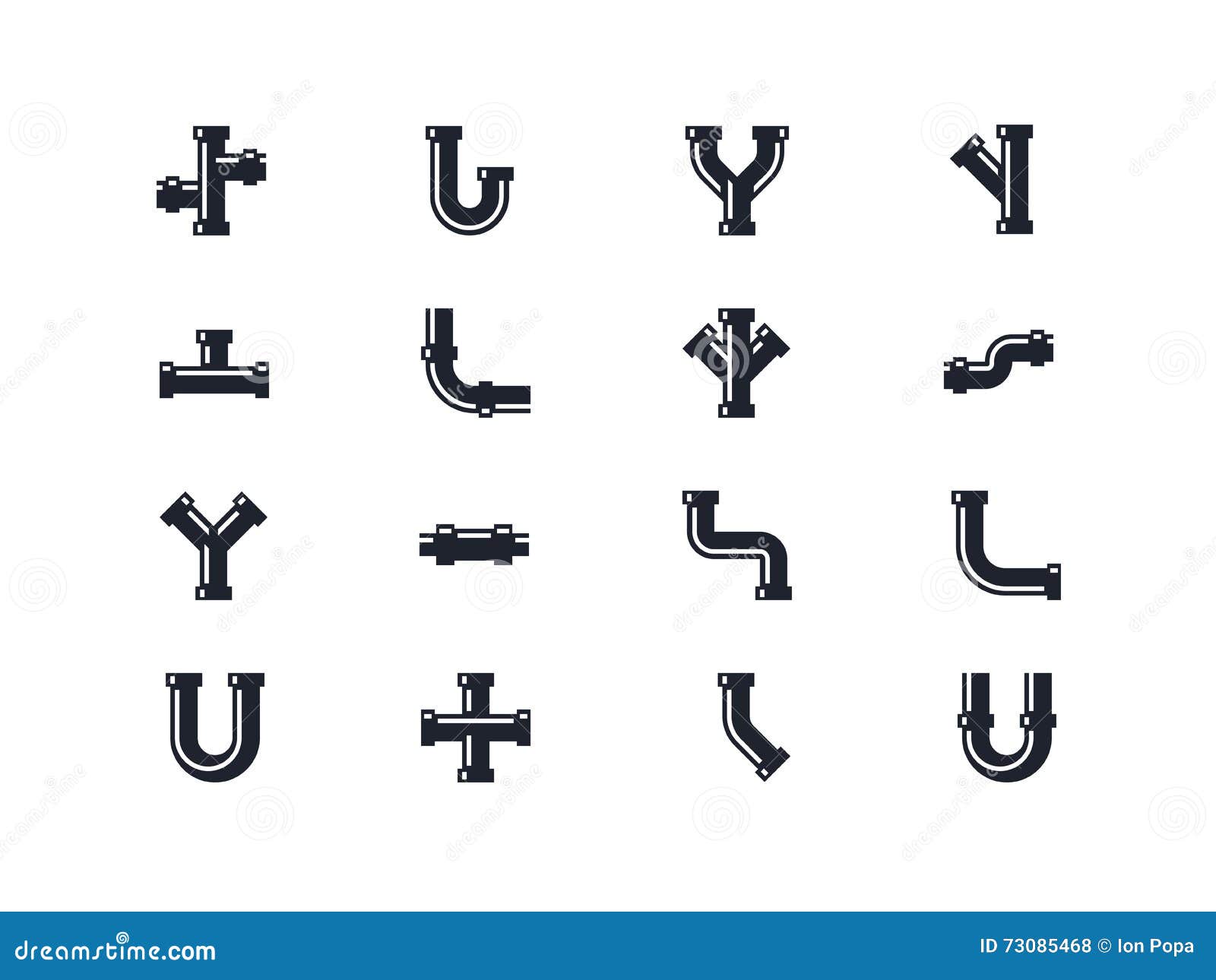 Pipe icons. Lyra series stock vector. Illustration of valve - 73085468