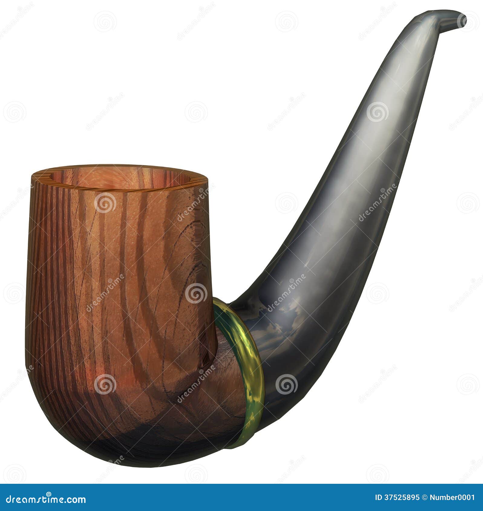 Pipe stock illustration. Illustration of smoke, cancer - 37525895