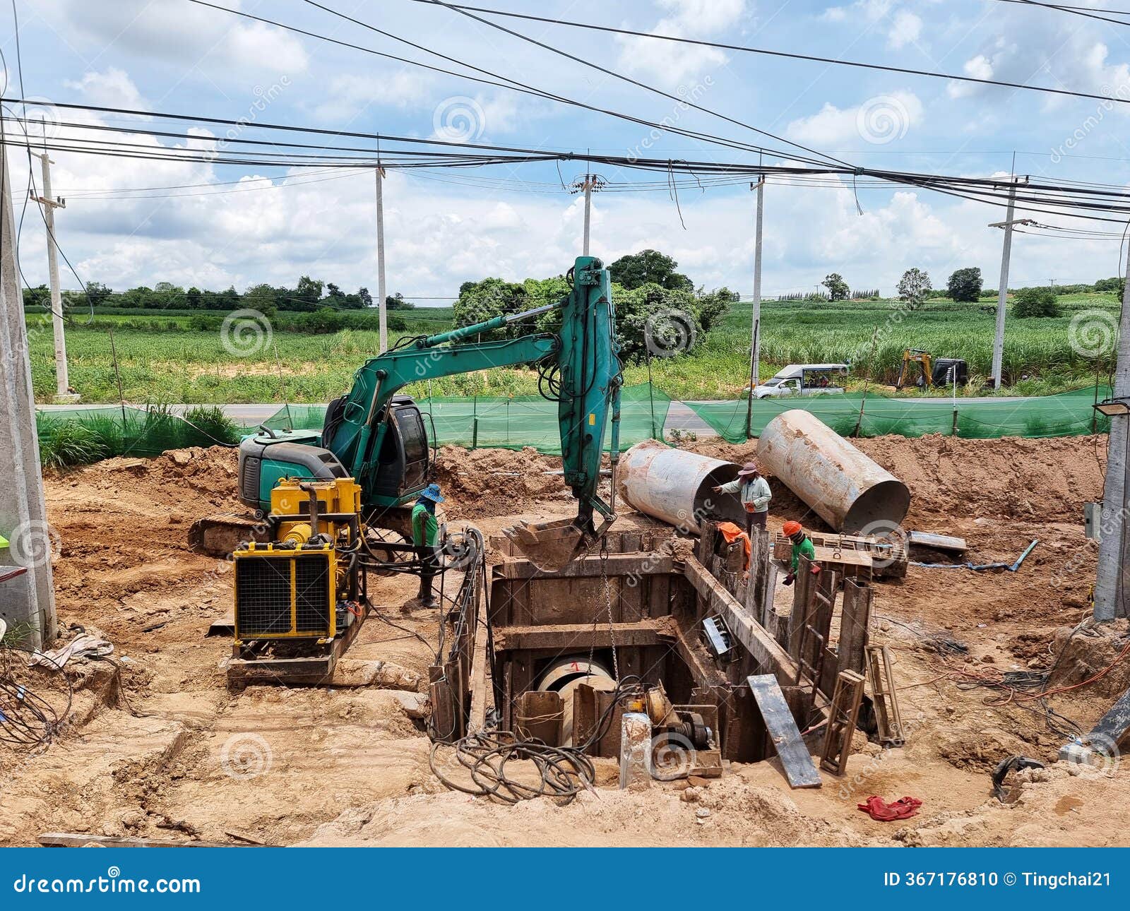 Augers For Laying Pipes In The Ground Stock Image | CartoonDealer.com ...