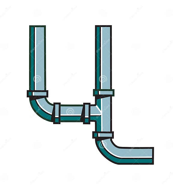 Pipe with joints stock vector. Illustration of pointing - 3309571