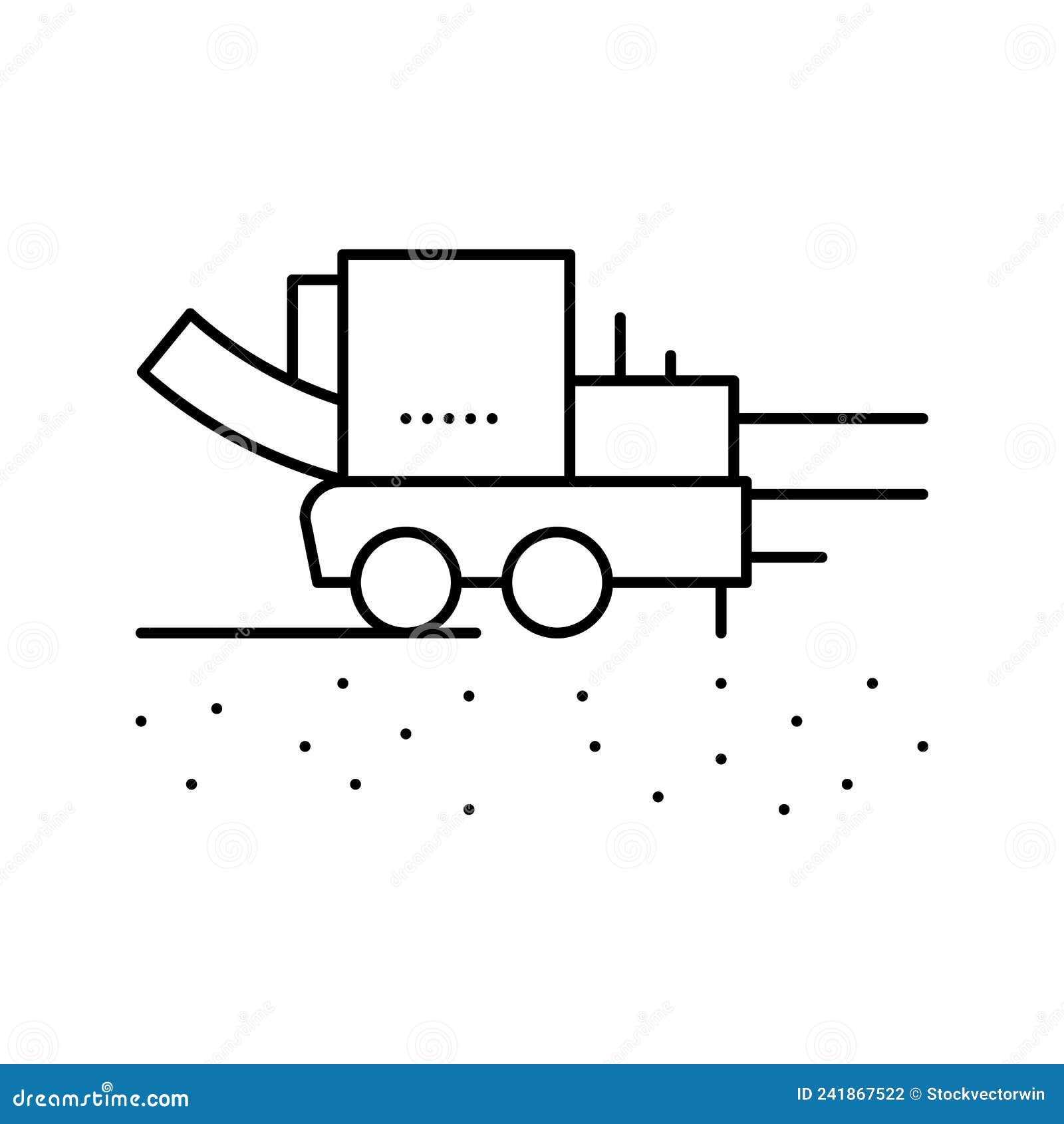 Pipe Layer Machine Line Icon Vector Illustration Stock Vector ...