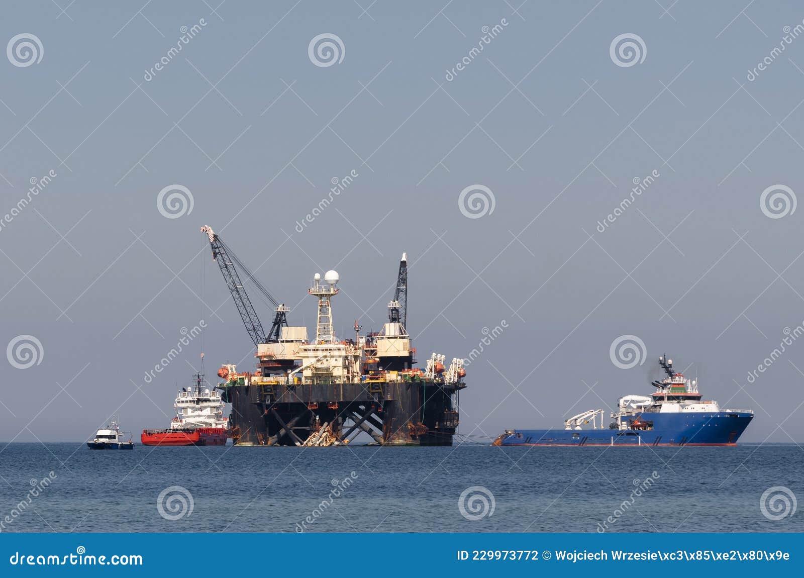PIPE LAYER PLATFORM stock photo. Image of country, commercial - 229973772
