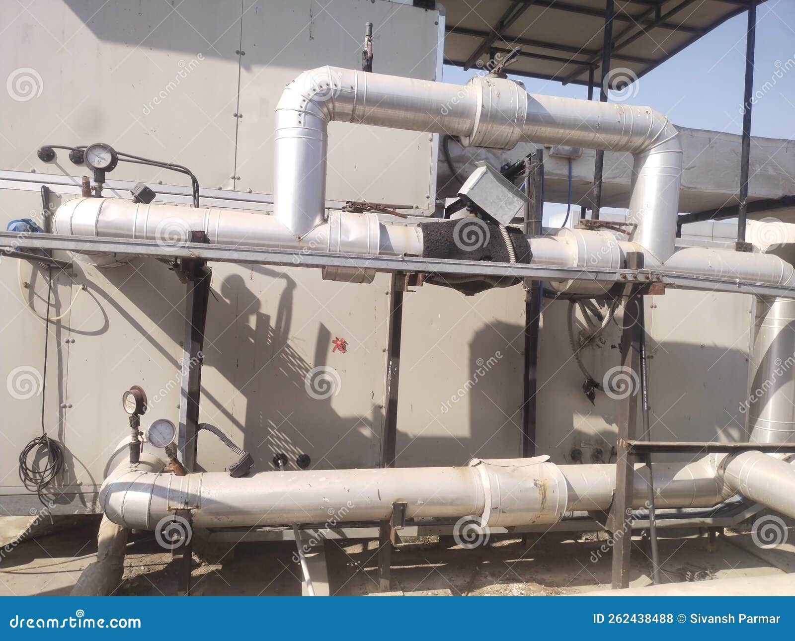 Pipe Line and Machine Industry Stock Photo - Image of army, wheel ...