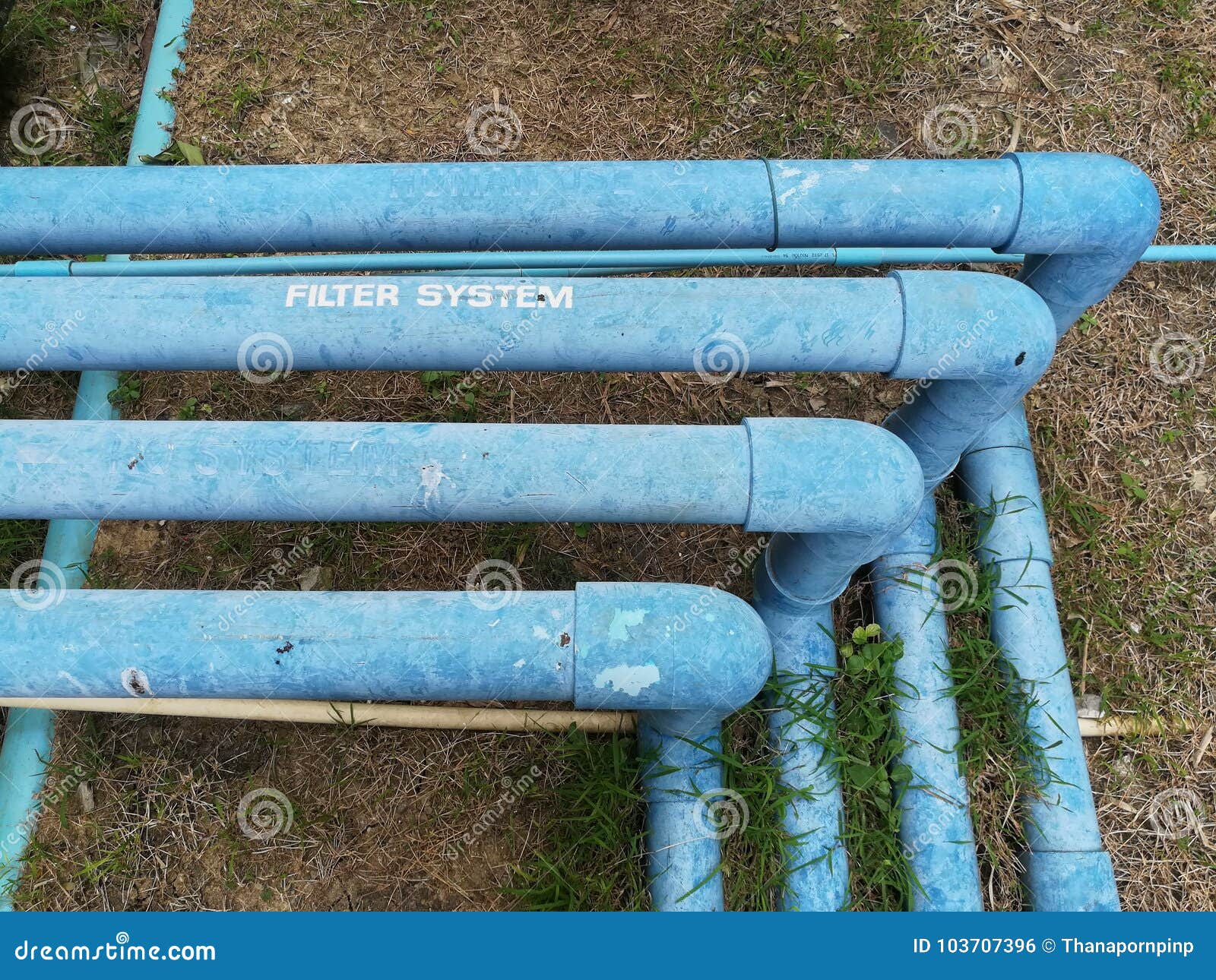 Pipe Line for Water System. Stock Photo - Image of cold, metal: 103707396