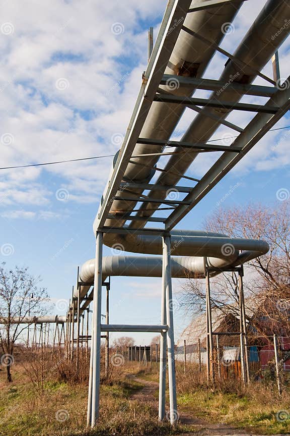 Pipe lines above ground stock image. Image of industrial - 12535817