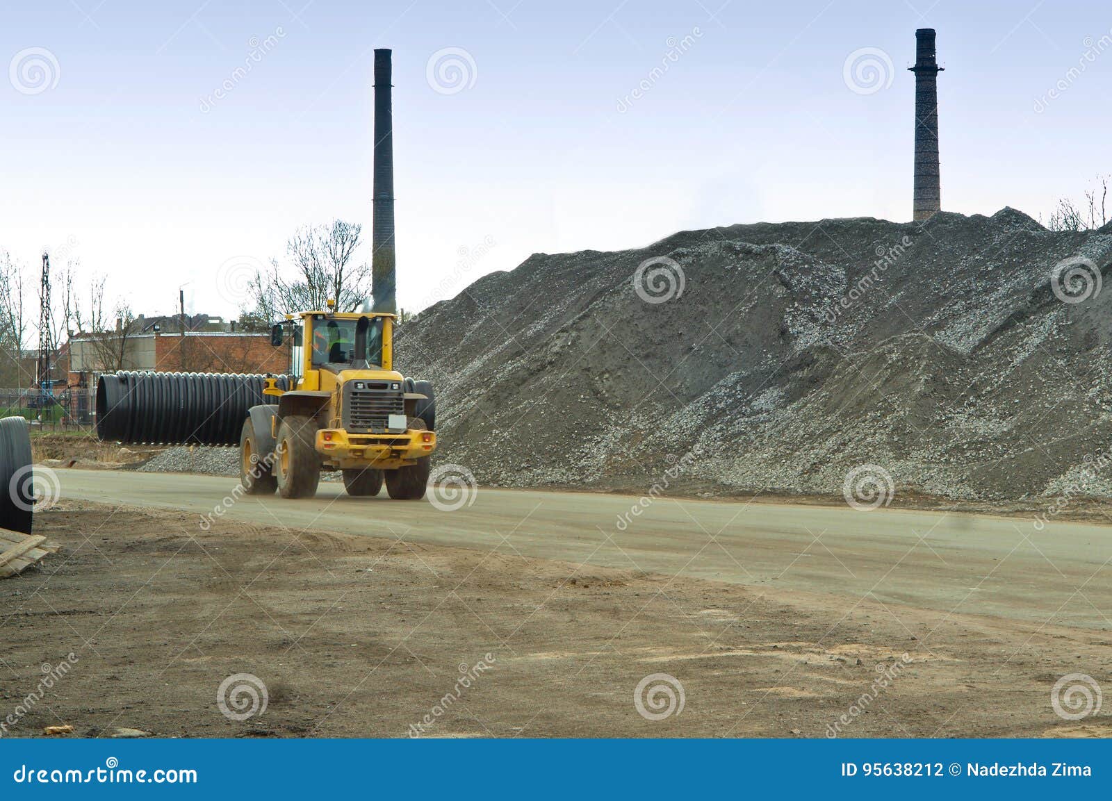 Pipe, Loader, Forklift, Bulldozer, Heavy, Work, Diameter, Large Stock ...