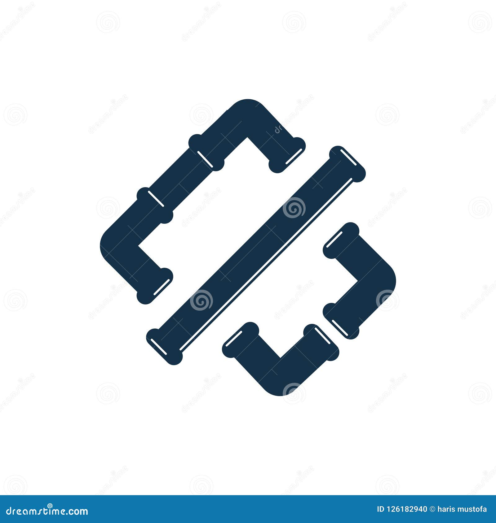 Pipe Logo Icon Design Template Vector Illustration Stock Vector ...