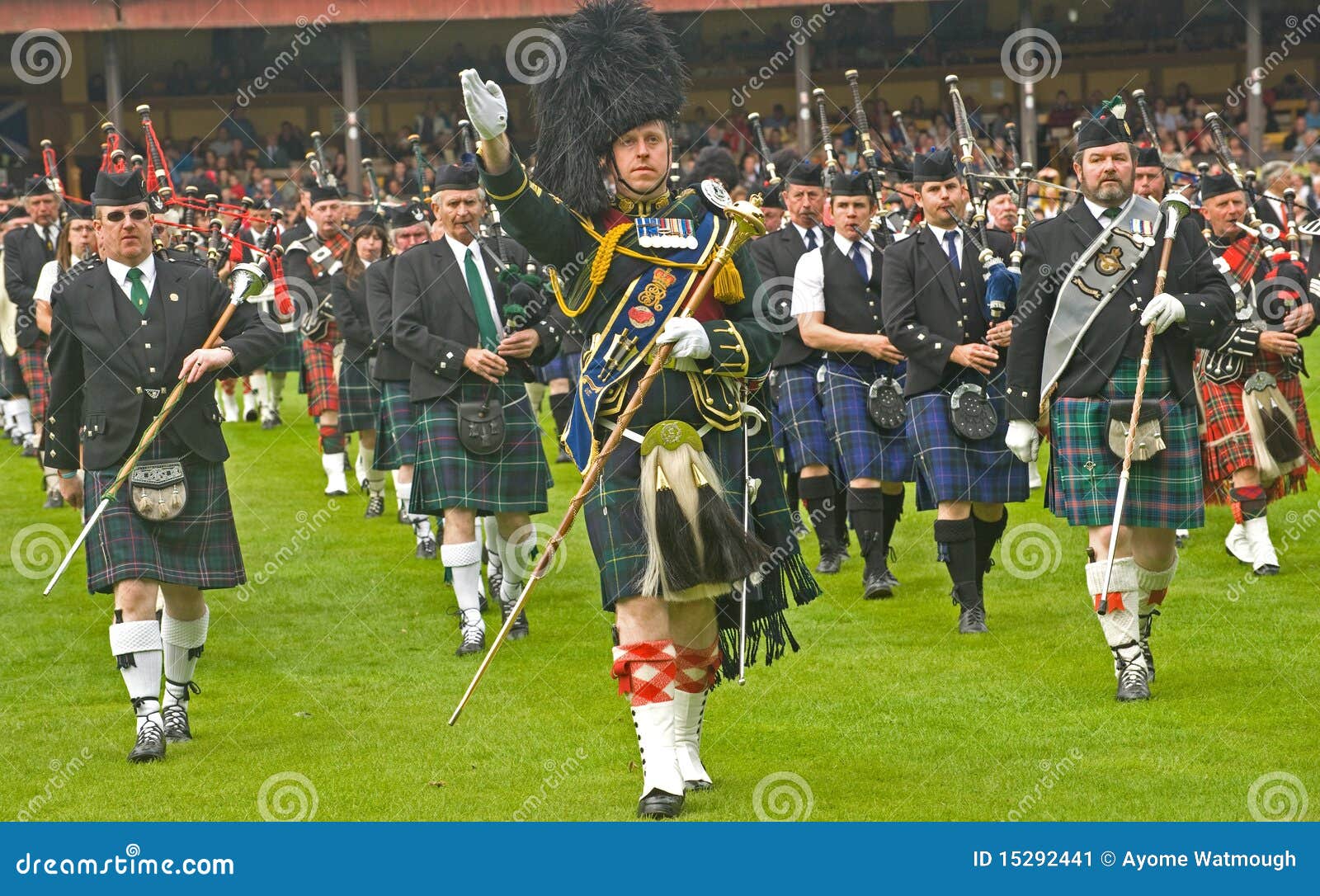 Pipe Major Leading the Band. Editorial Photo - Image of attraction ...