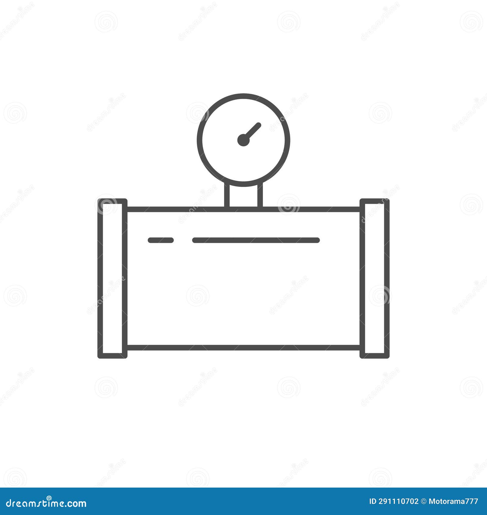 Pipe with Manometer Line Icon Stock Vector - Illustration of plumbing, gauge: 291110702