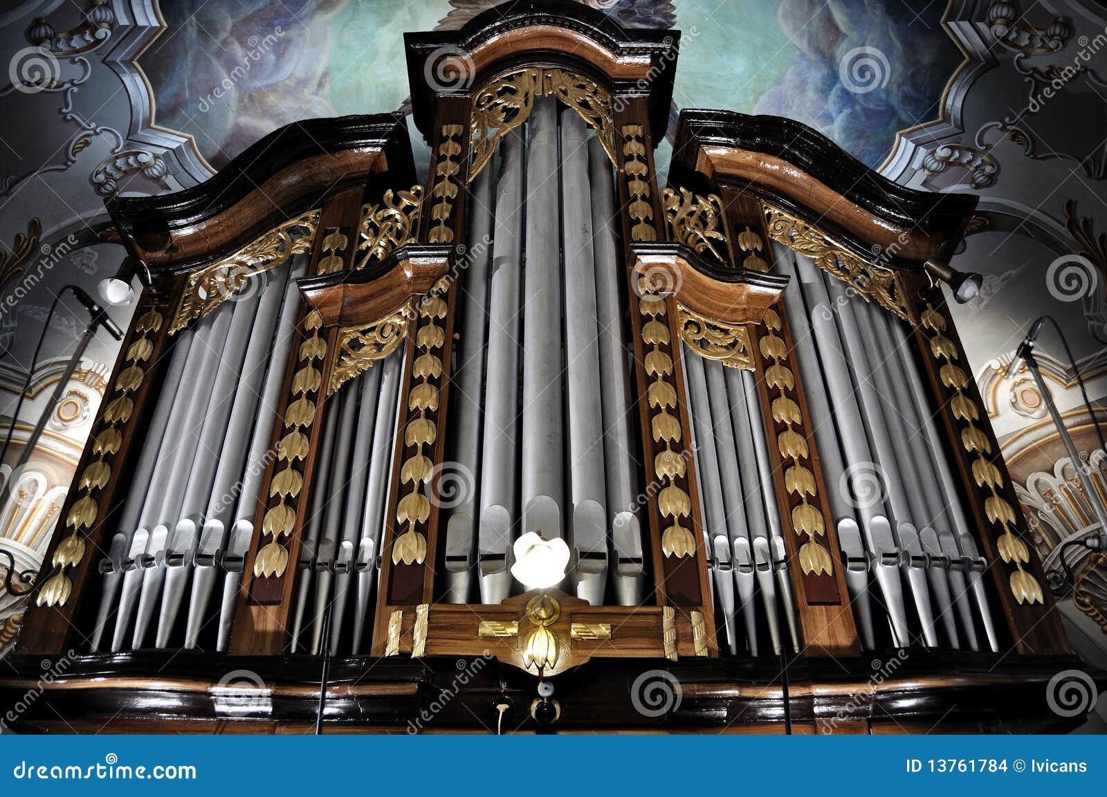 Pipe organ stock photo. Image of gospel, black, antique - 13761784