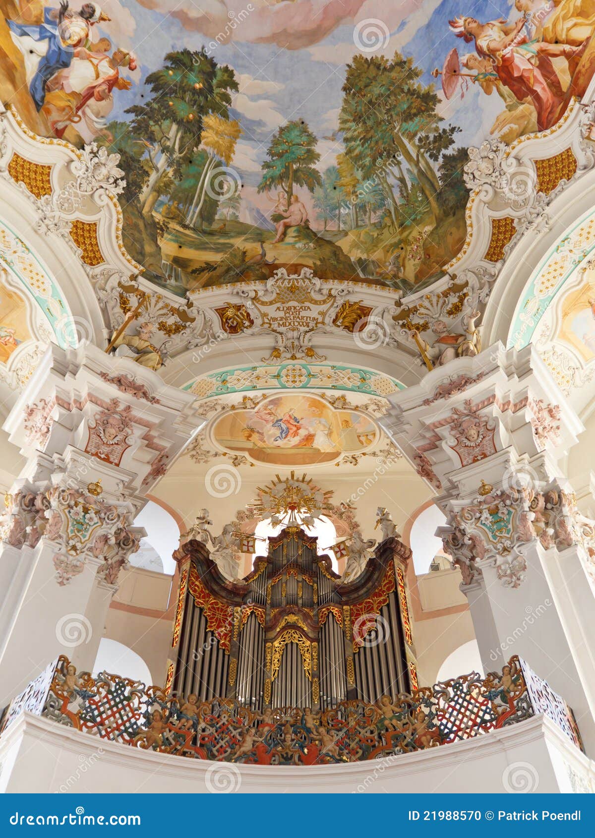 Pipe Organ at Baroque Church Stock Photo - Image of ornate, organ: 21988570