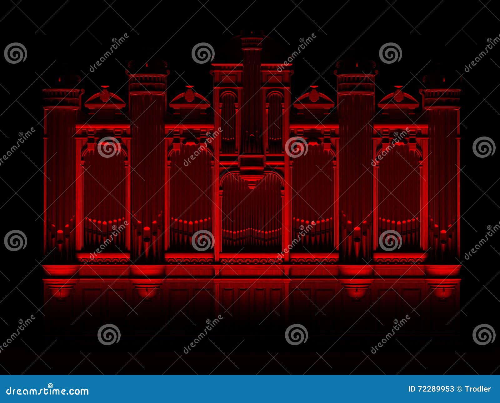 Pipe Organ Clipart Cartoon Style. Wooden Church Organ Flat Vector ...