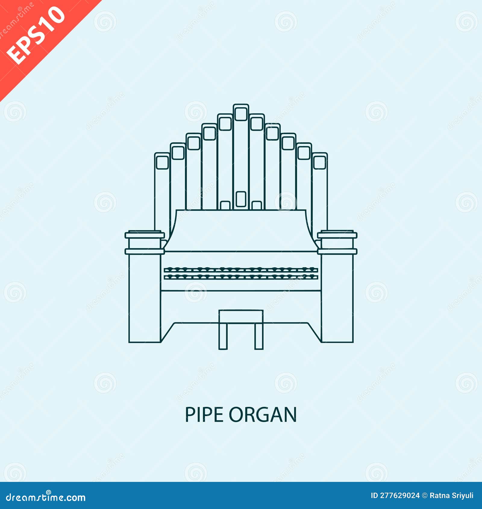 Pipe Organ Design Icon Vector Flat Isolated Illustration Stock Vector ...