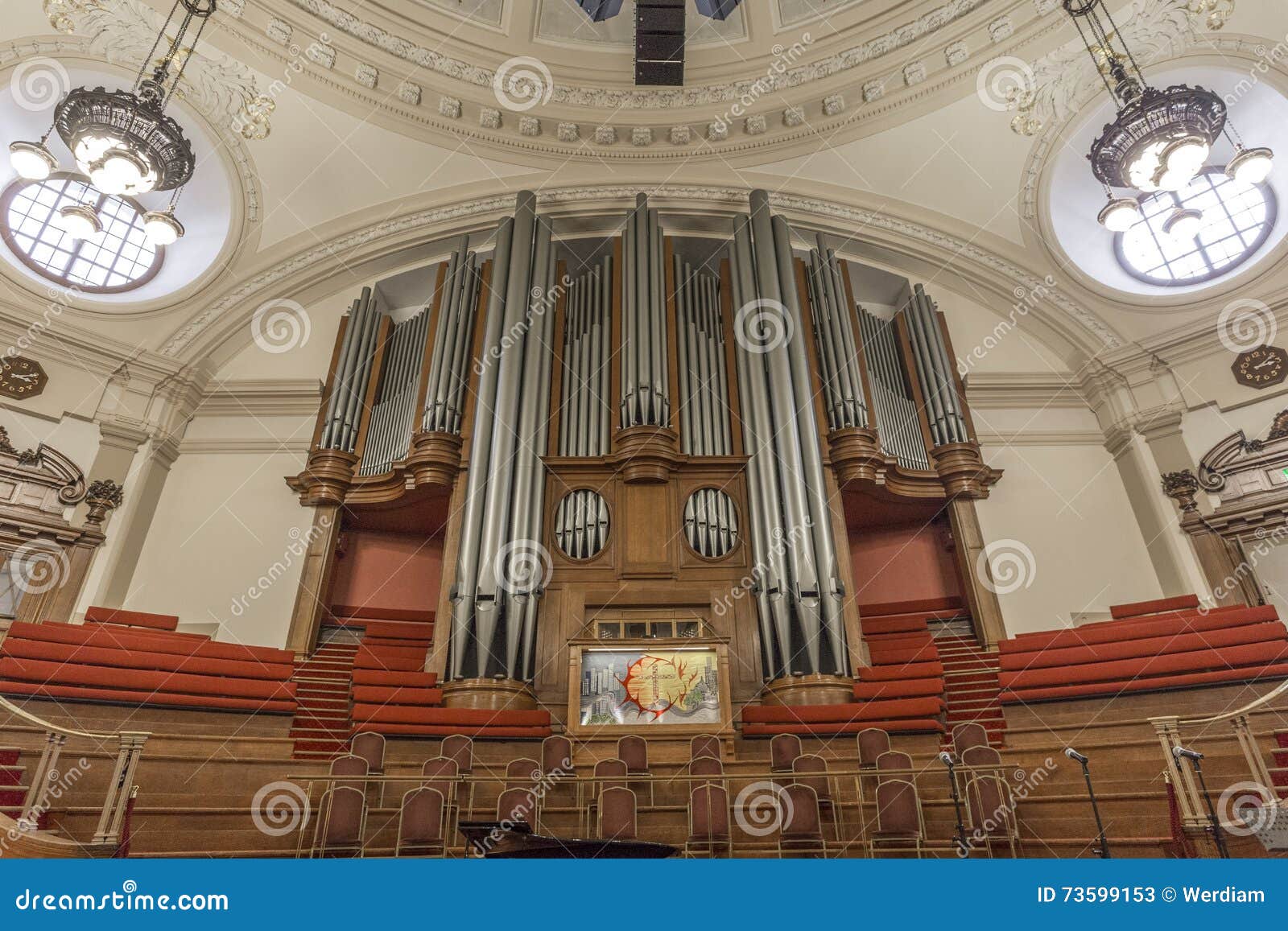 Pipe Organ in the Great Hall Inside the Methodist Central Hall ...