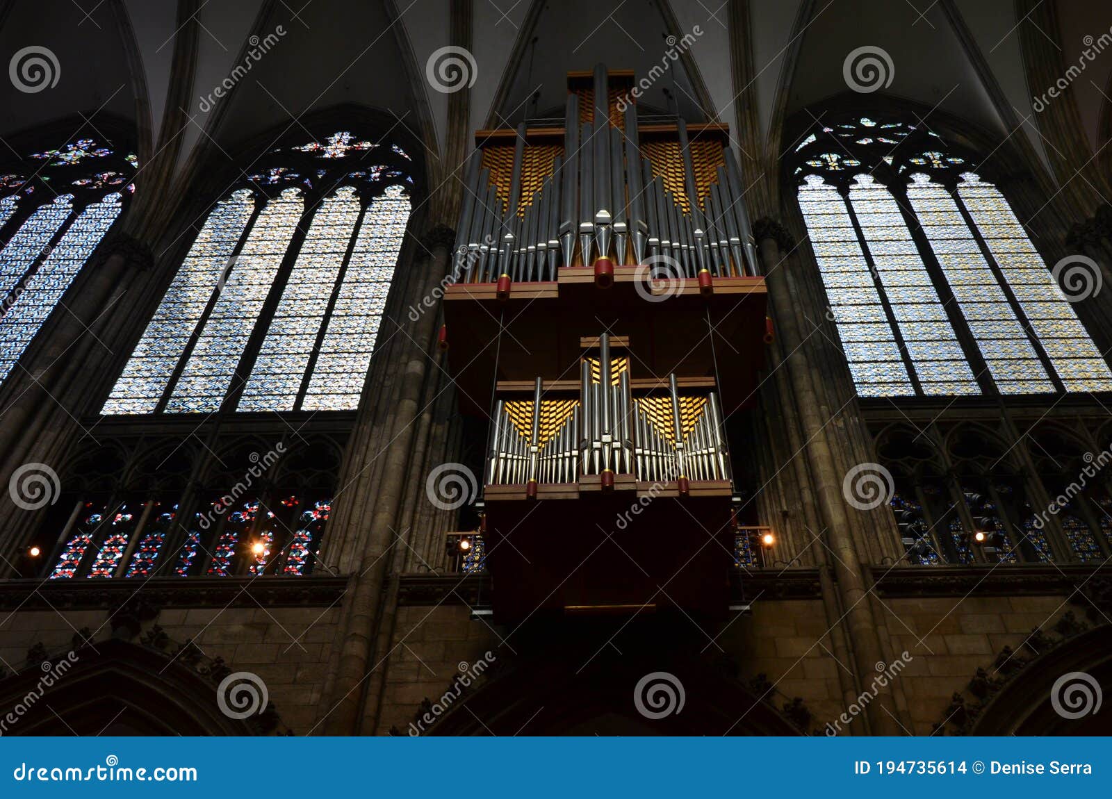 Pipe Organ Inside the Cologne Cathedral Editorial Stock Image - Image ...