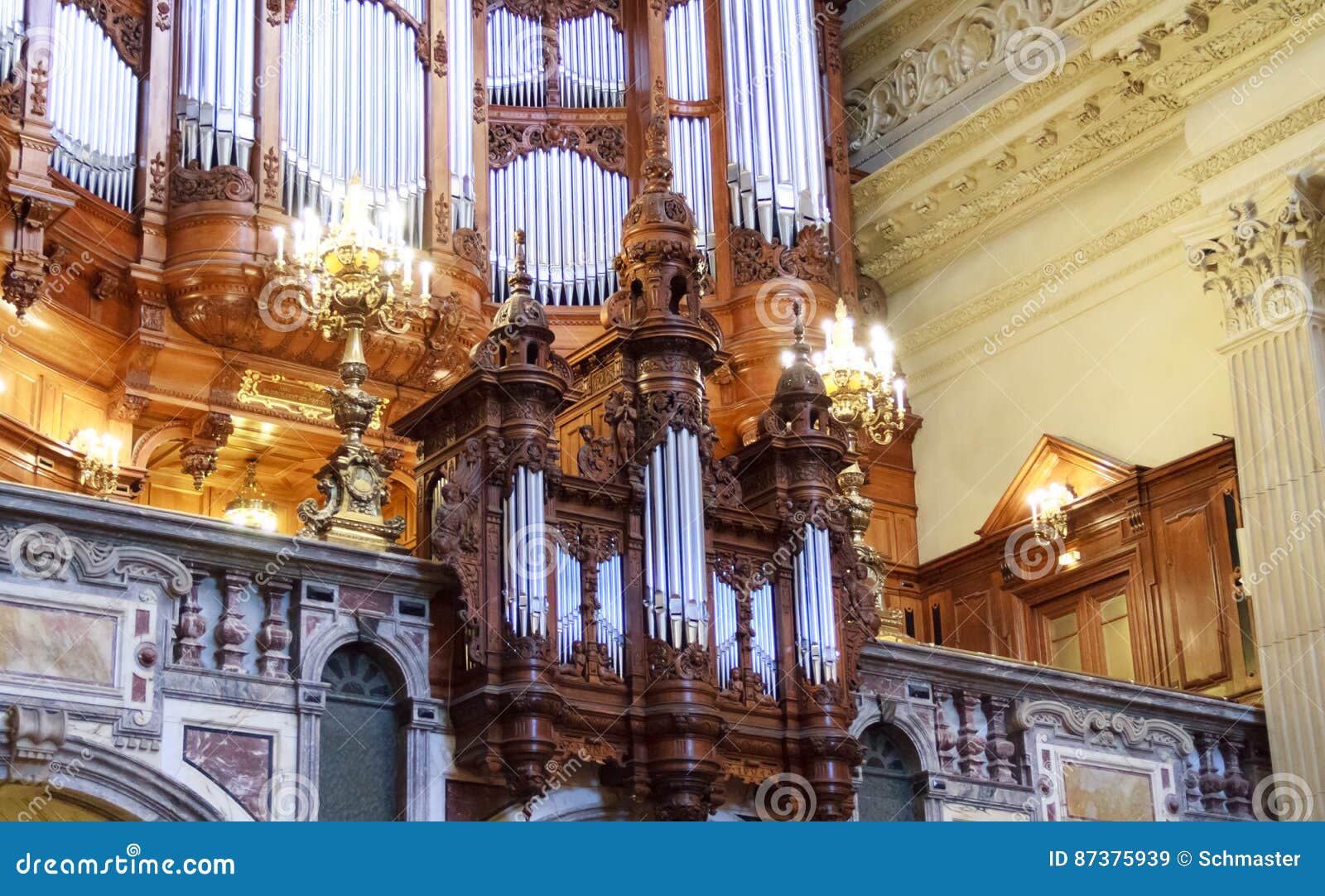 Pipe Organ editorial stock image. Image of interior, gothic - 87375939