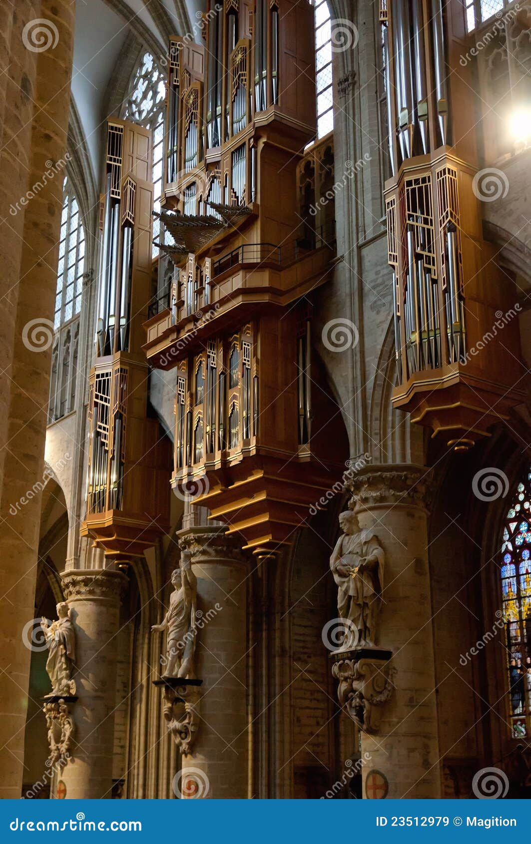 Pipe Organ in Interior of St. Michael Cathedral Editorial Stock Image ...