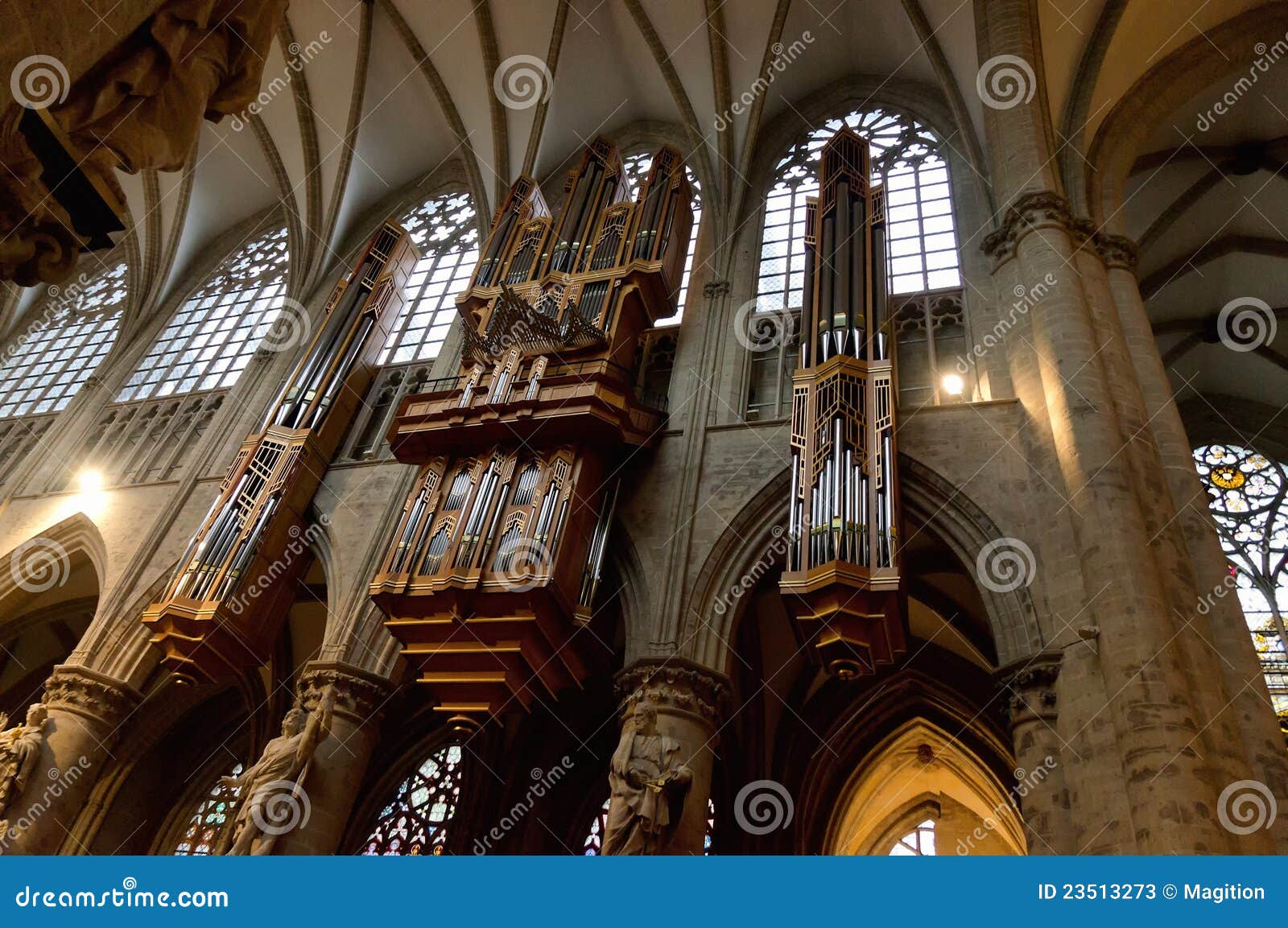 Pipe Organ in Interior of St. Michael Cathedral Editorial Stock Photo ...