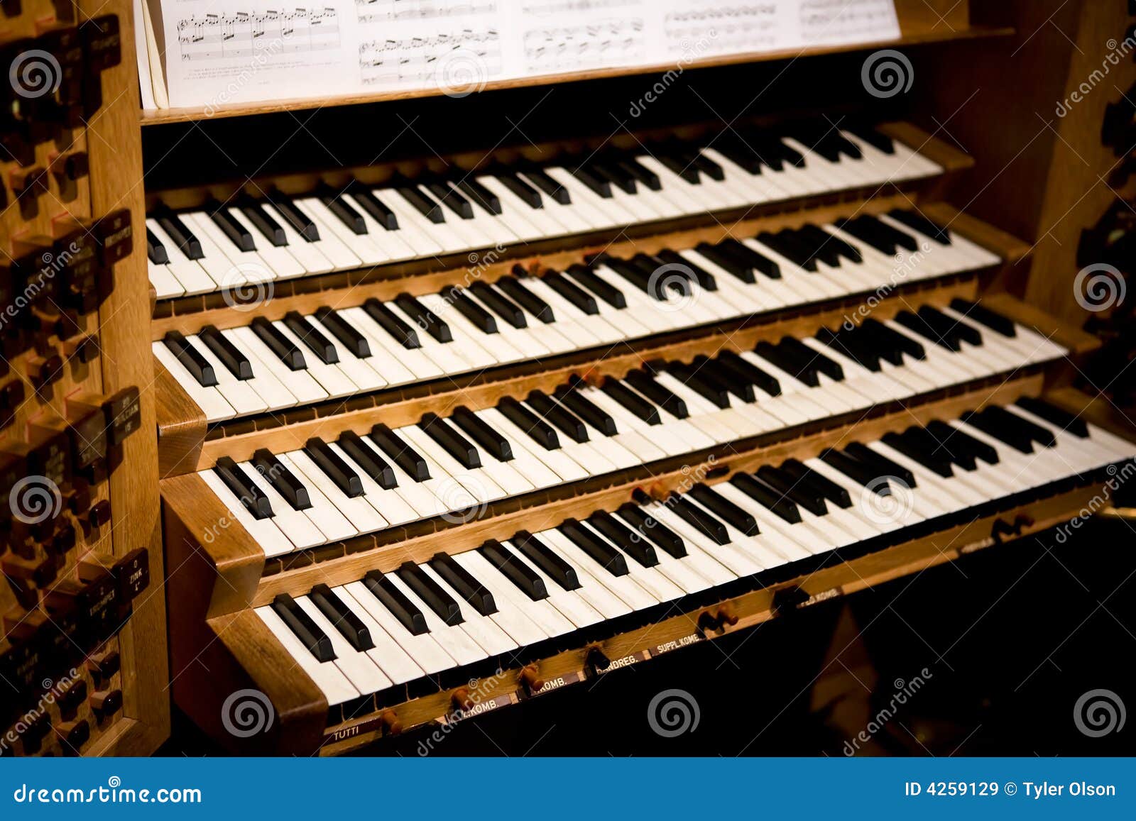 Pipe Organ Keys stock image. Image of layer, keys, keyboard - 4259129