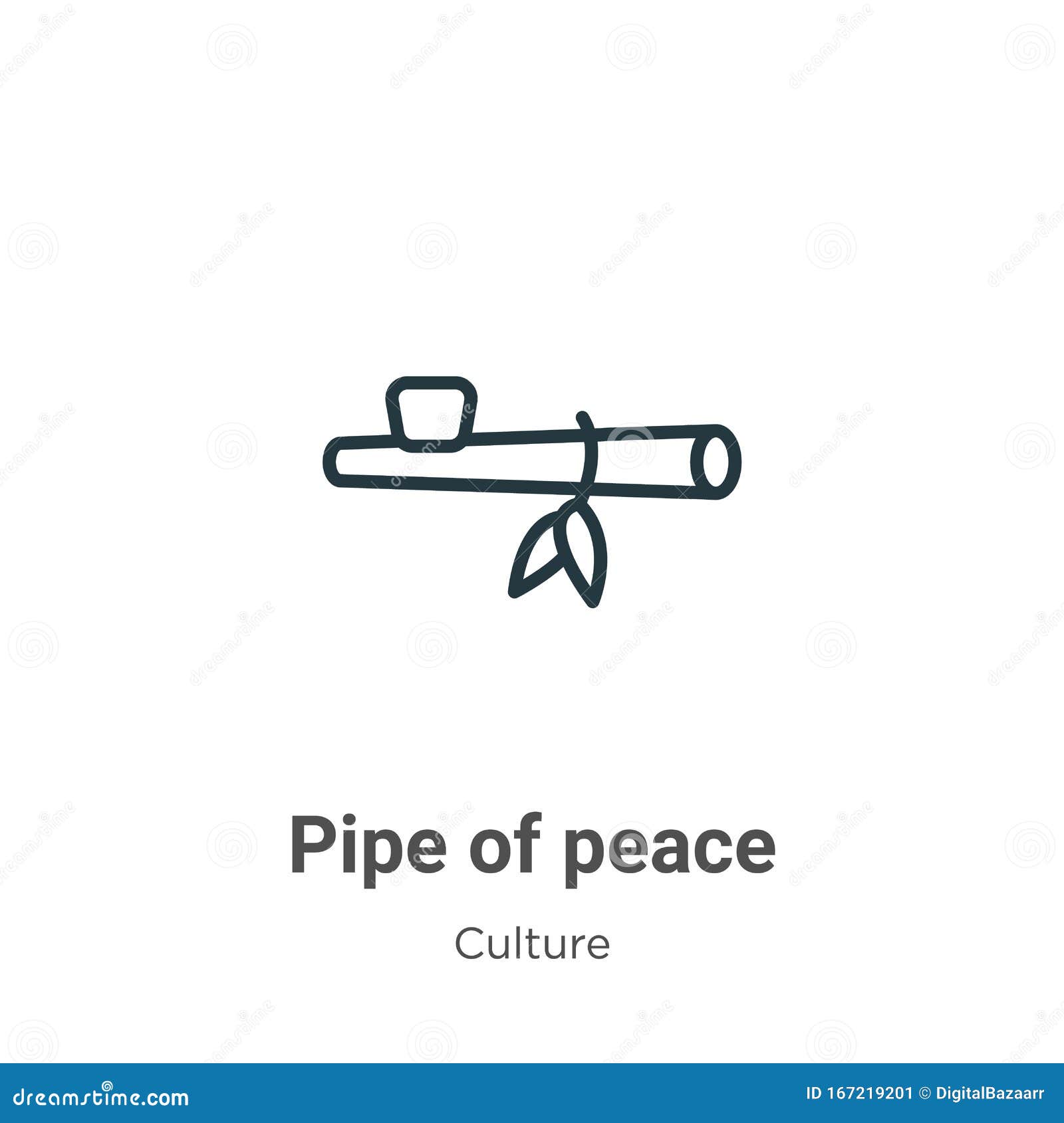 Pipe Of Peace Linear Icon. Modern Outline Pipe Of Peace Logo Con ...