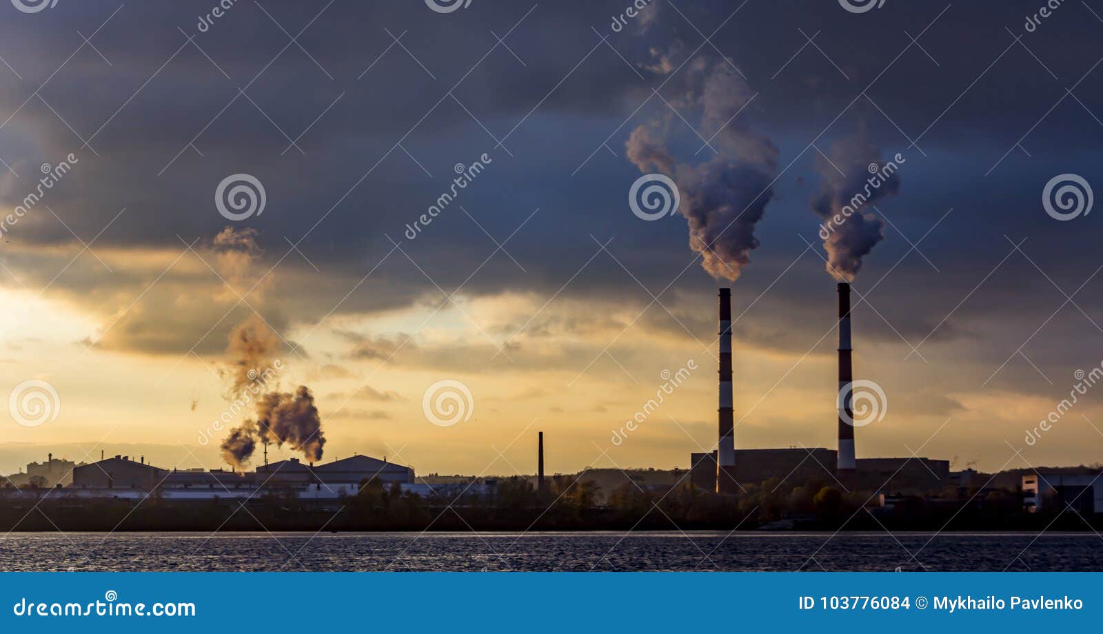 The Pipe of the Plant Emits Harmful Substances into the Atmosphere ...