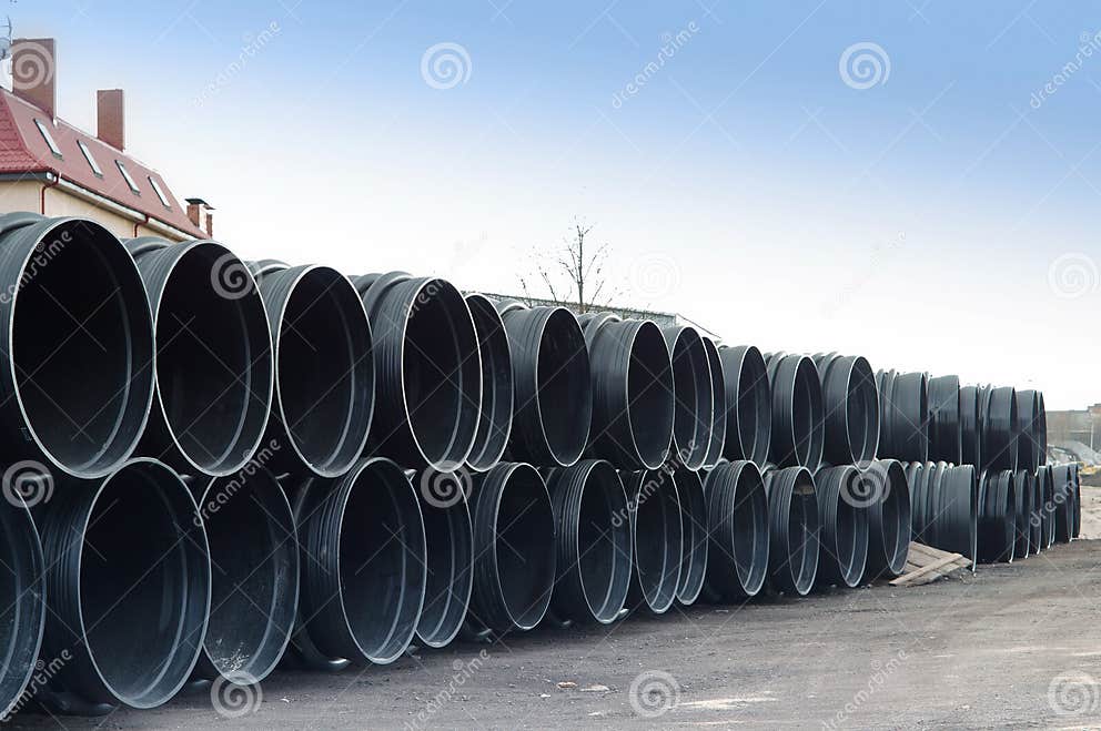 Pipe, Plastic, Large, Diameter, Huge Stock Photo - Image of cylinder ...