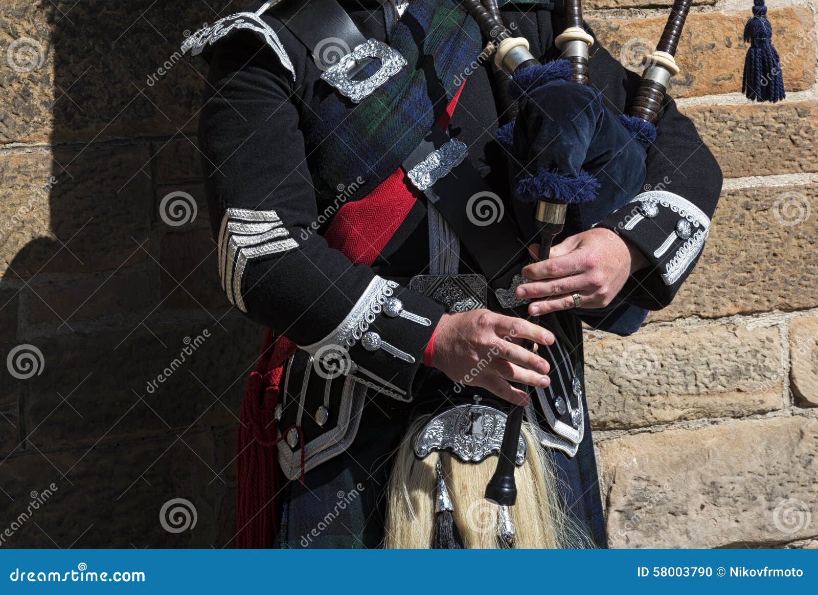 Pipe Player In Traditional Clothing Royalty-Free Stock Photography ...